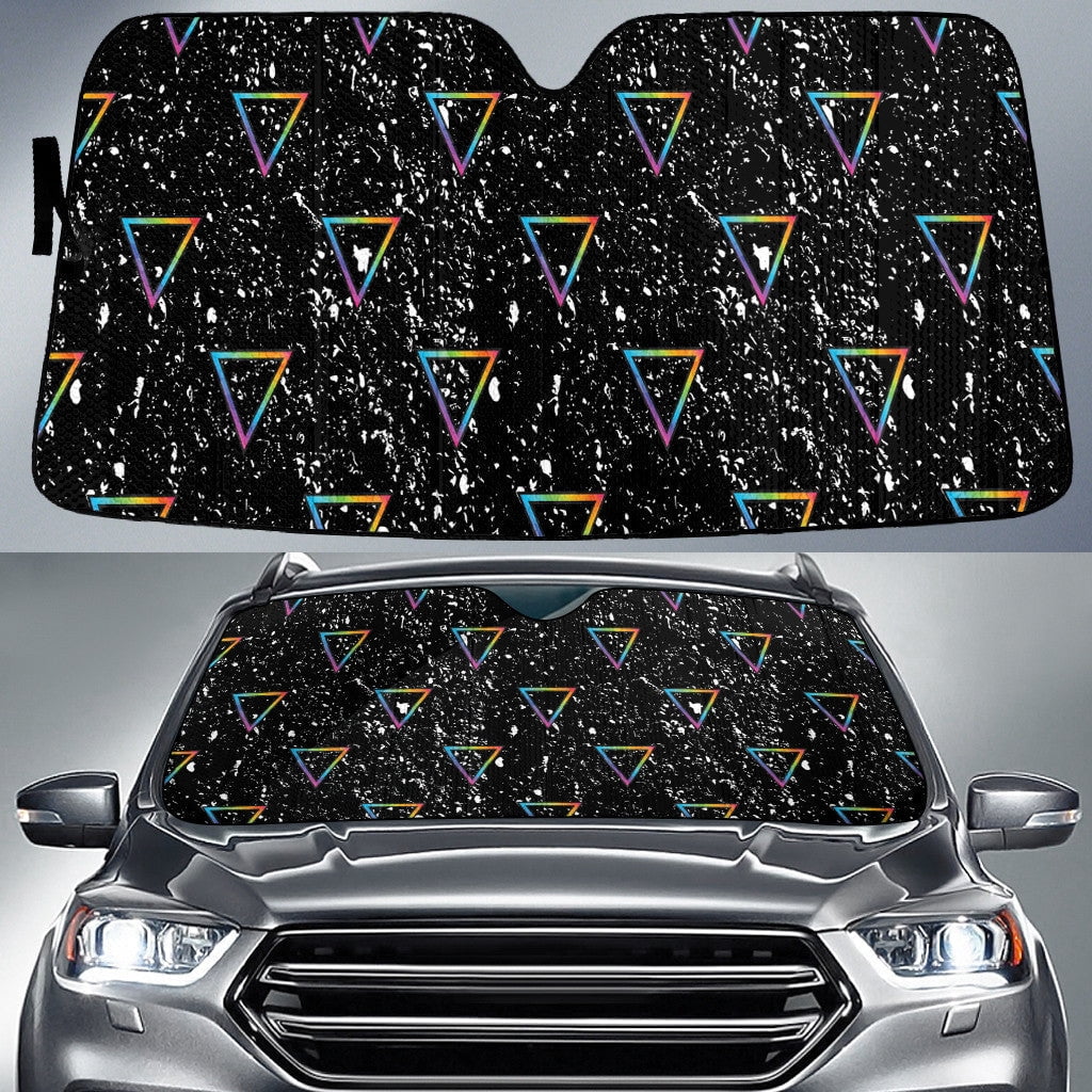 Rainbow Triangle Symbol Black And White Dust Galaxy Theme Car Sun ...