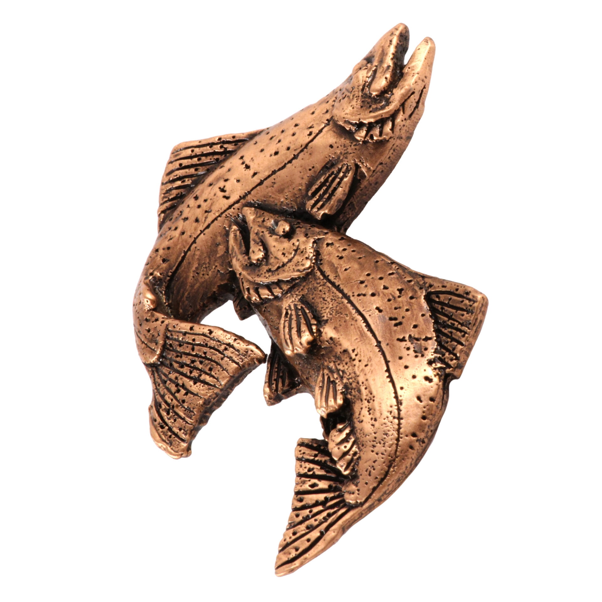 Rainbow Trout, Fish Pin, Pair Leaping, Copper, FC005PR, 2 1/2" Very ...