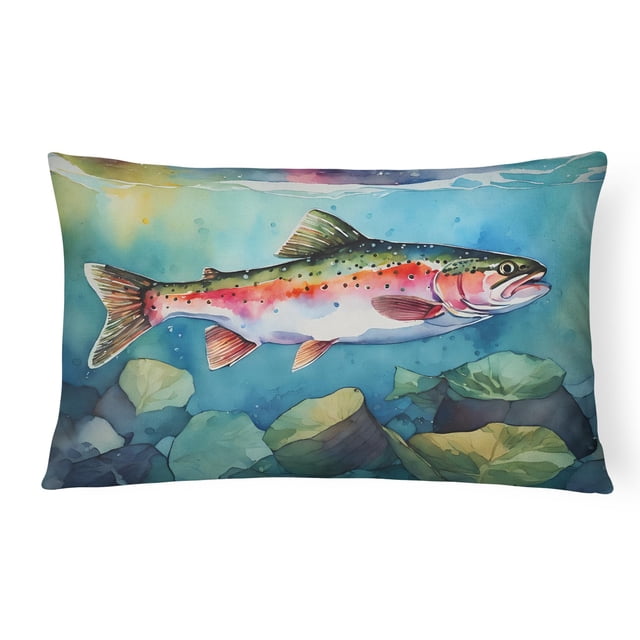 Rainbow Trout Throw Pillow - Walmart Business Supplies