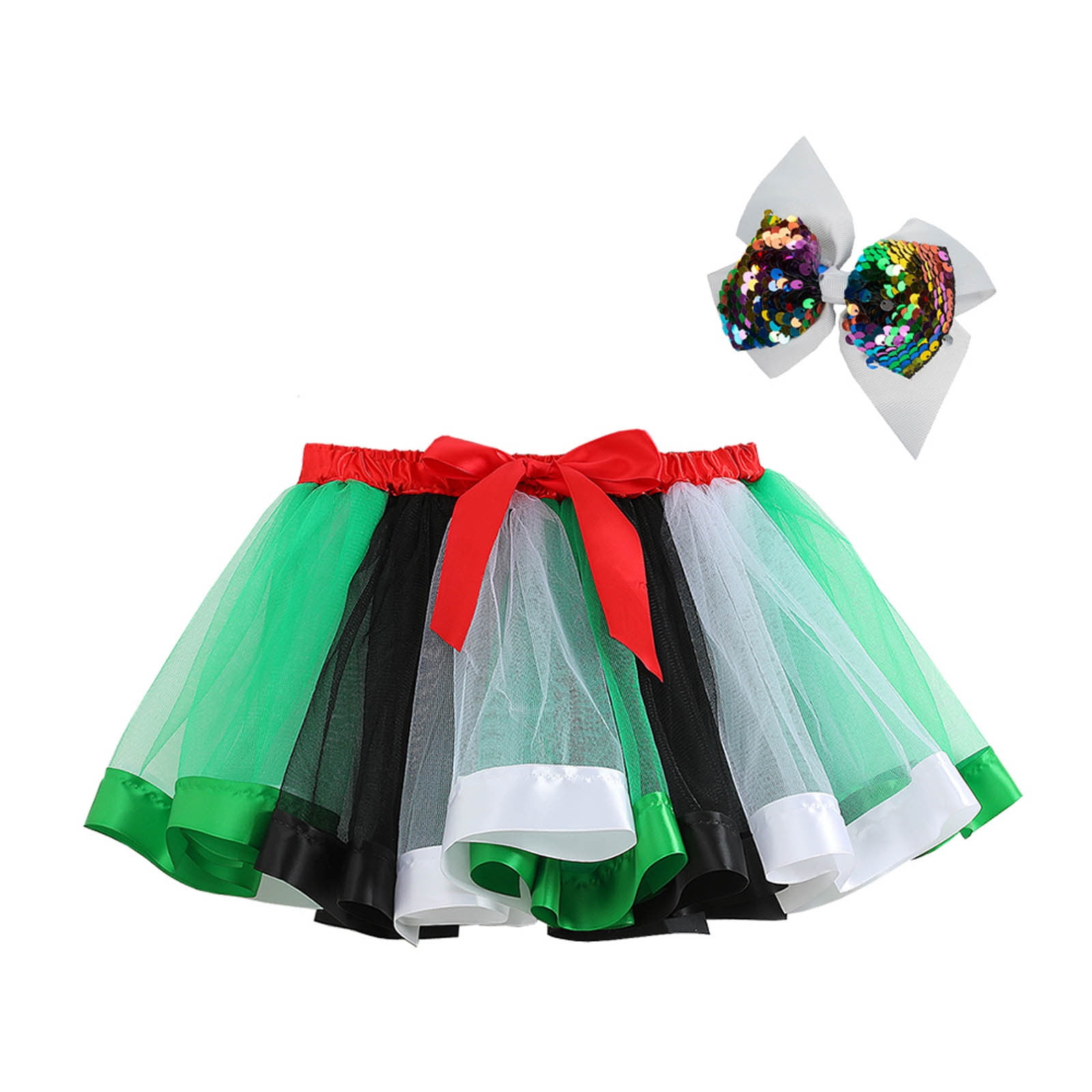 Rainbow Tutus for Girls Ballet Dance Tie Waist Mini Puffy Tulle Skirts ...