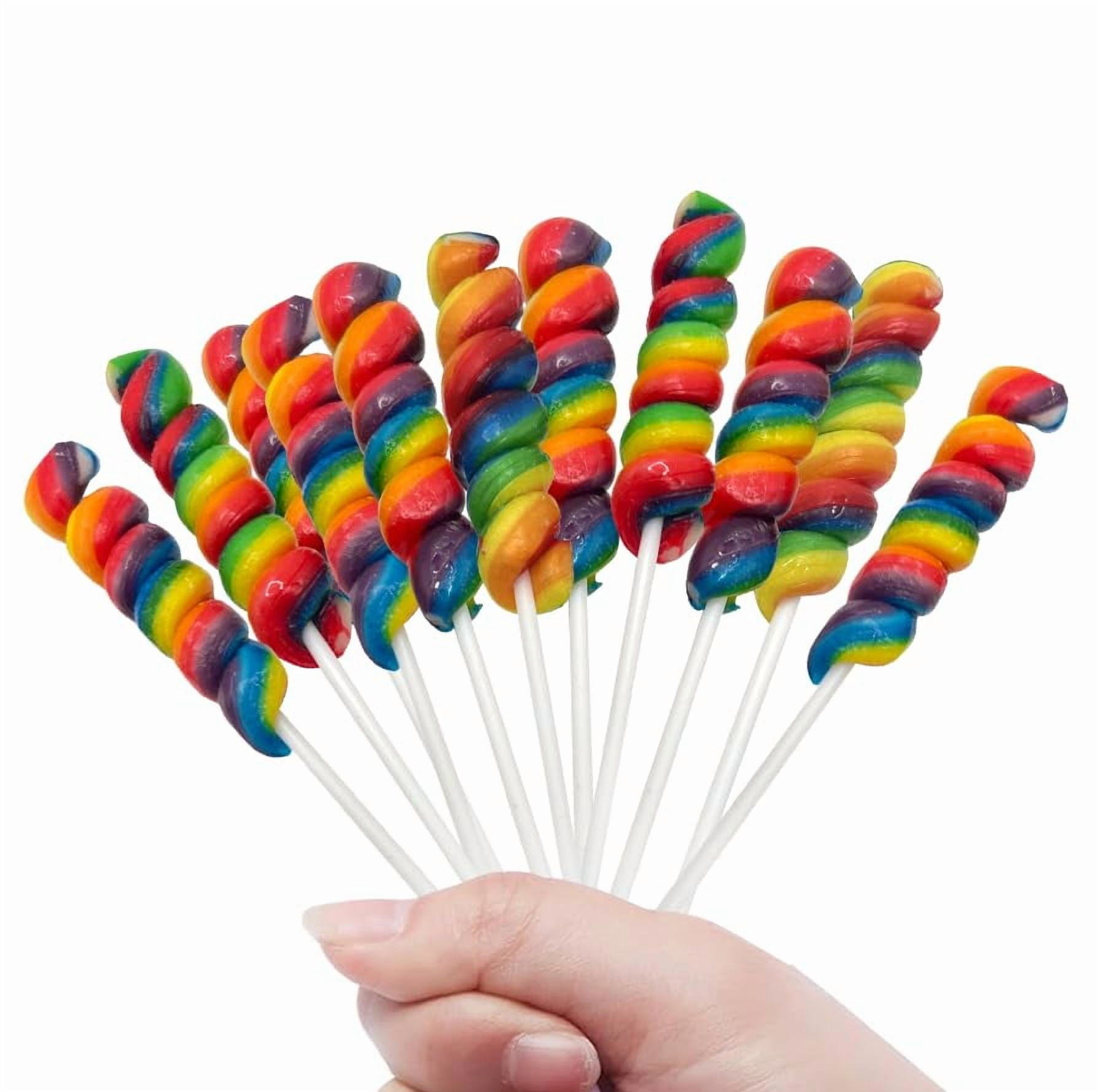 Rainbow Twisty Lollipops - ESF27 24 Unicorn Suckers Individually Wrapped Bulk - Great for Candy ...