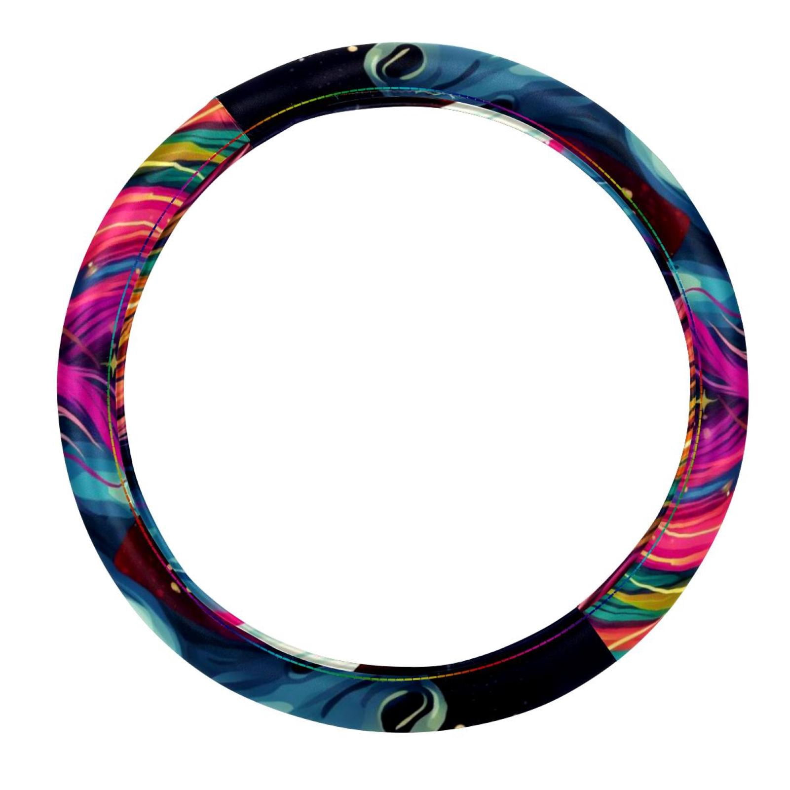 Rainbow Unicorn Car Steering Wheel Cover Fashion for Girl Women Ladies ...