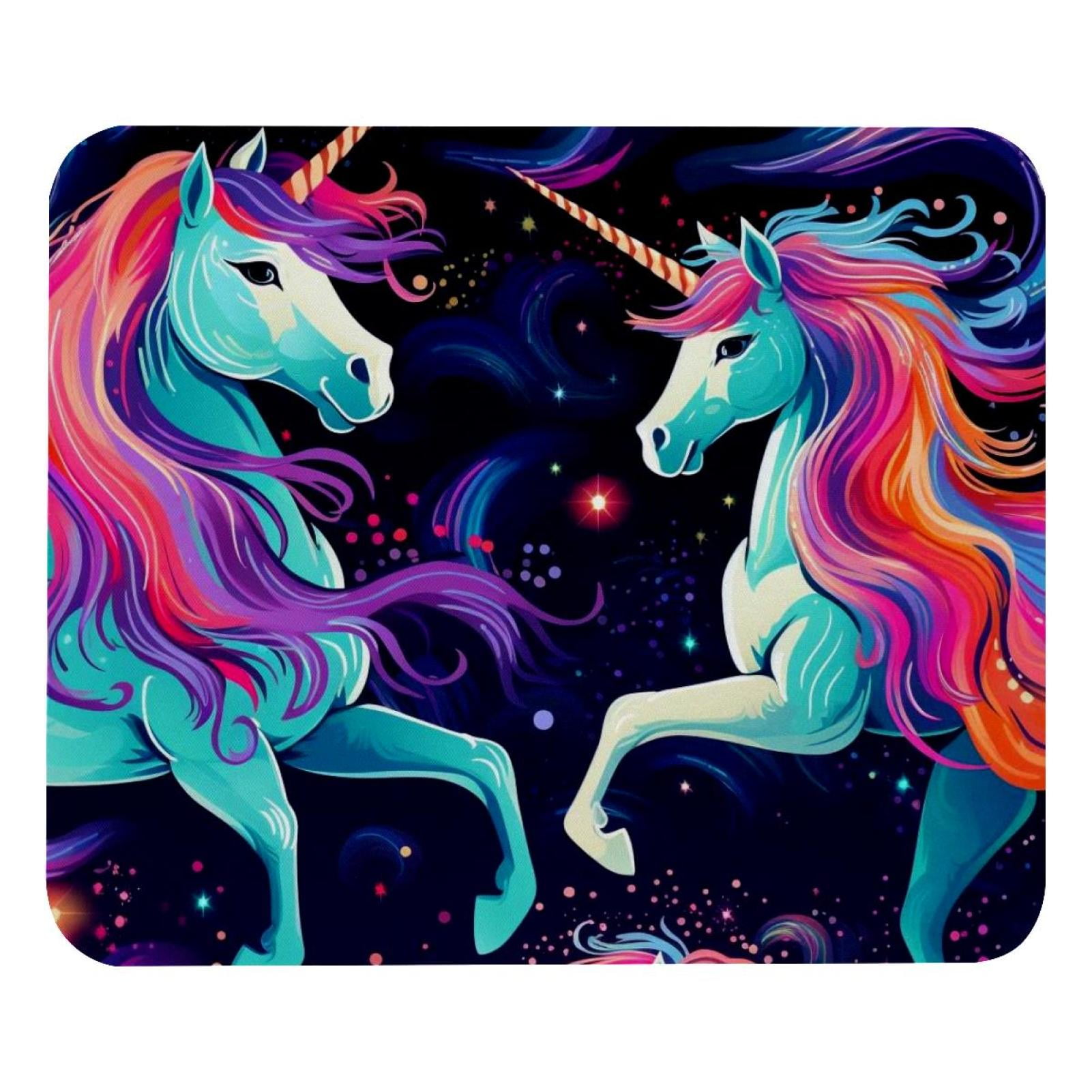 Rainbow Unicorn Computer Mouse Pad,Rubber Mouse Mat for Gaming, Office ...
