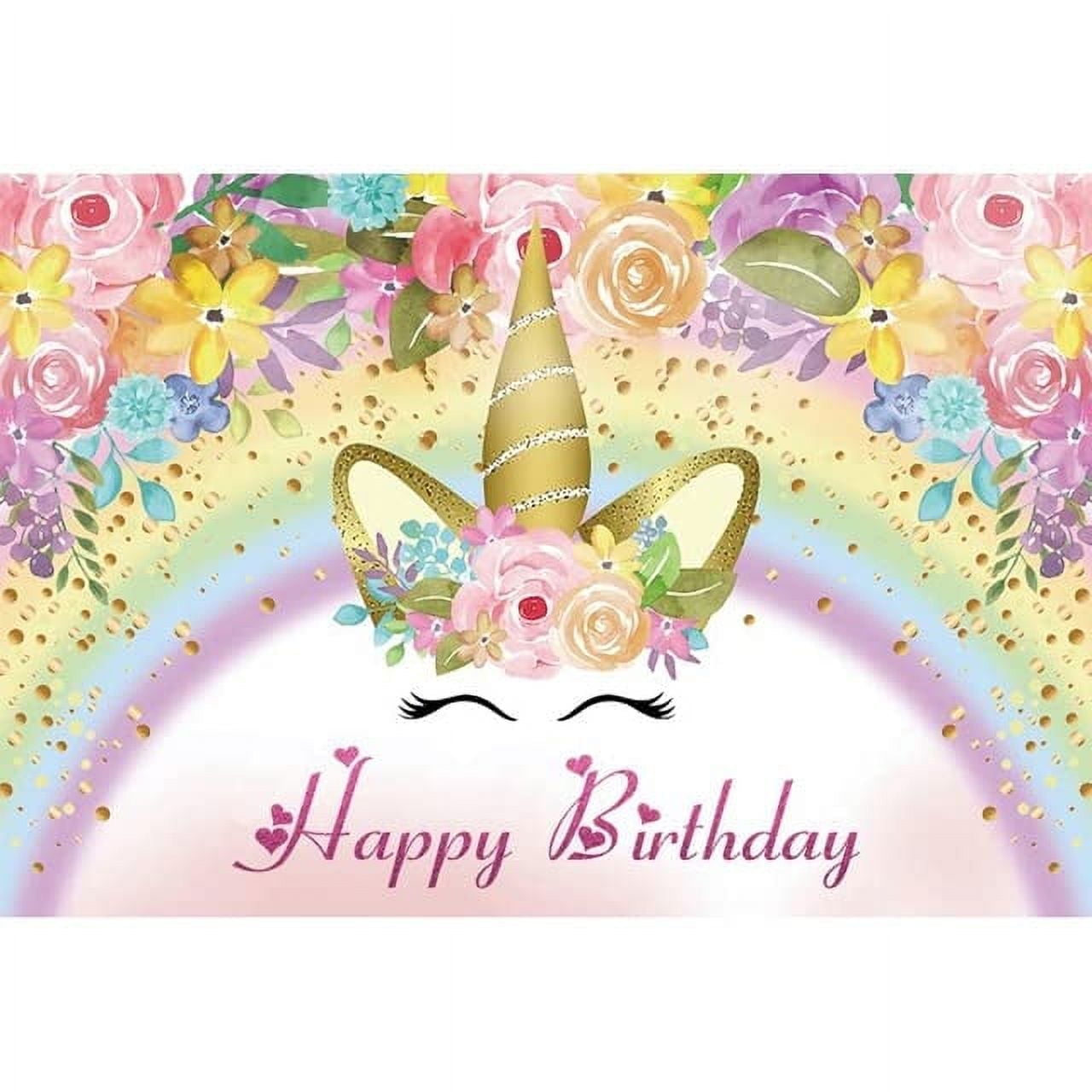 Whimsical Practicality's Rainbow Unicorn Happy Birthday Edible Icing ...