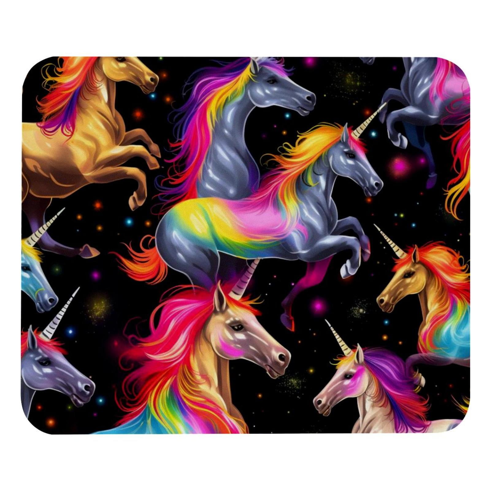Rainbow Unicorn Mouse Pad for Laptop Wireless Mouse Home Office Travel ...