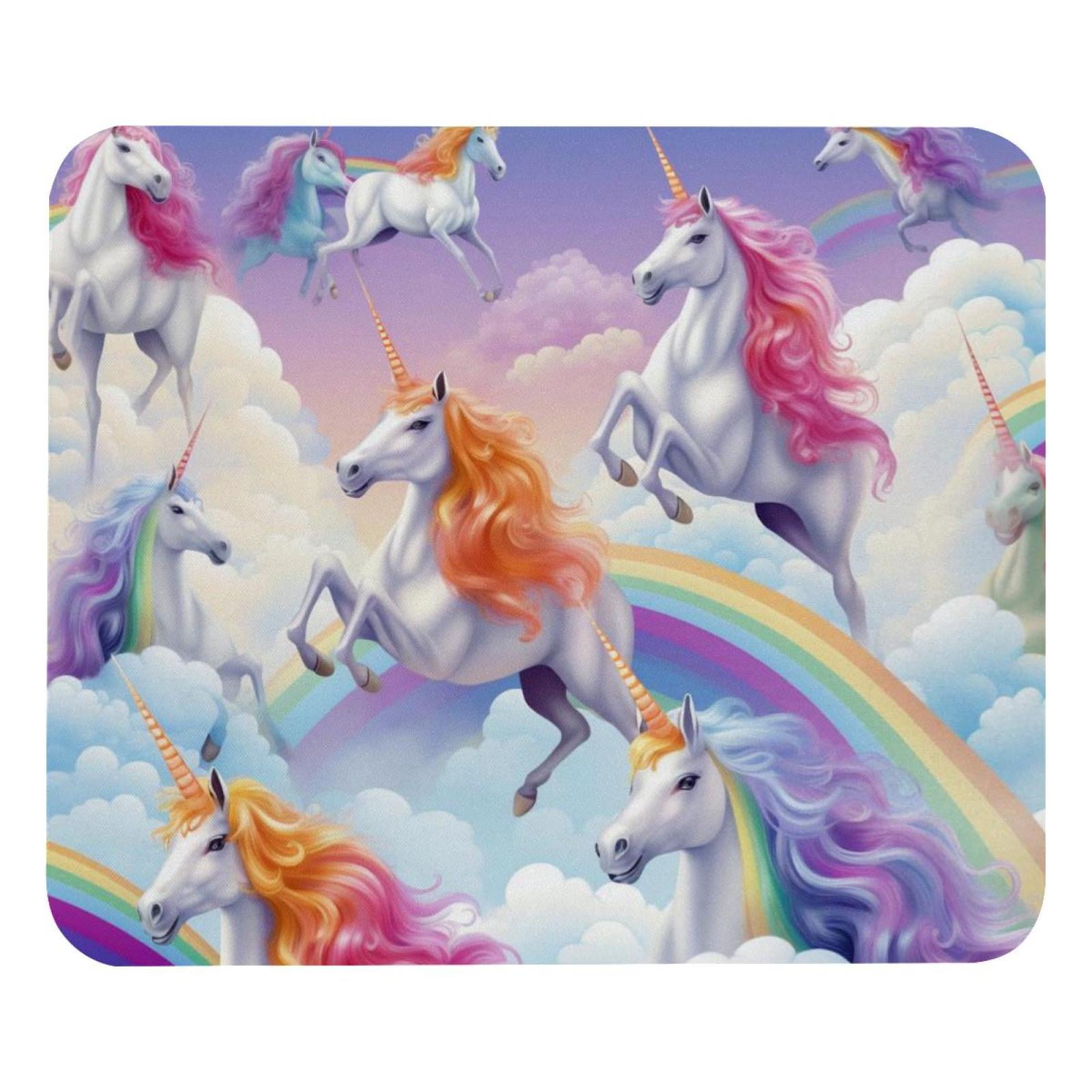 Rainbow Unicorn Mouse Pad for Laptop Wireless Mouse Home Office Travel ...