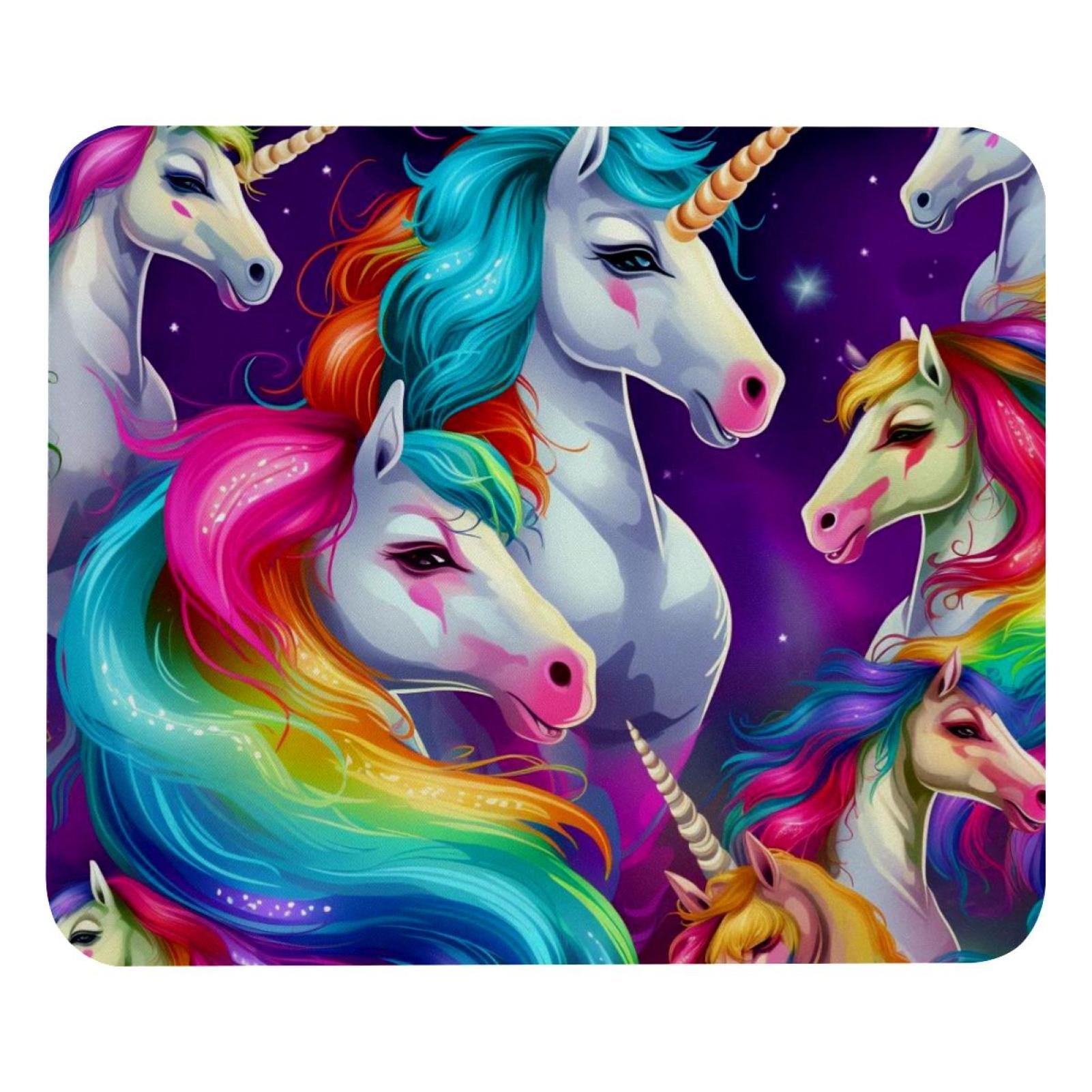 Rainbow Unicorn Mouse Pad for Laptop Wireless Mouse Home Office Travel ...