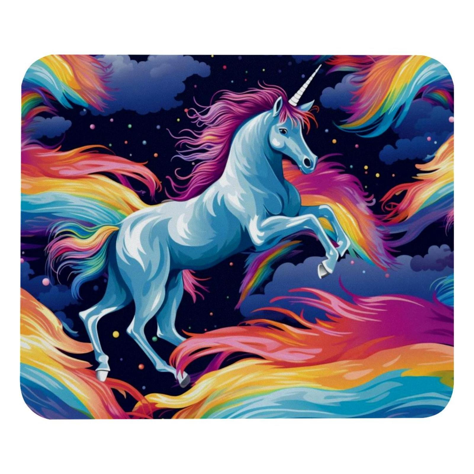 Rainbow Unicorn Mouse Pad for Laptop Wireless Mouse Home Office Travel ...