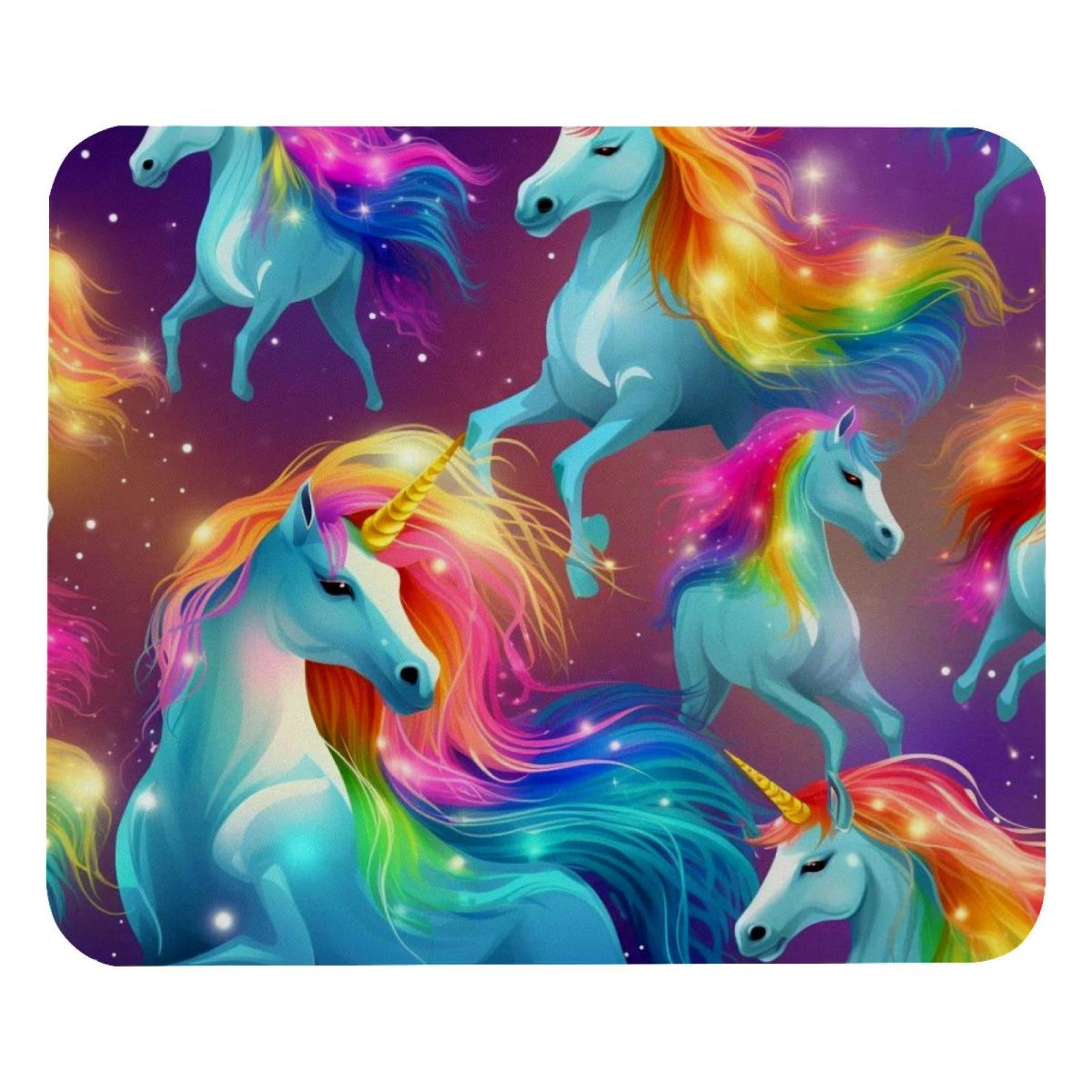 Rainbow Unicorn Mouse Pad for Wireless Mouse Home Office Desk Laptop ...