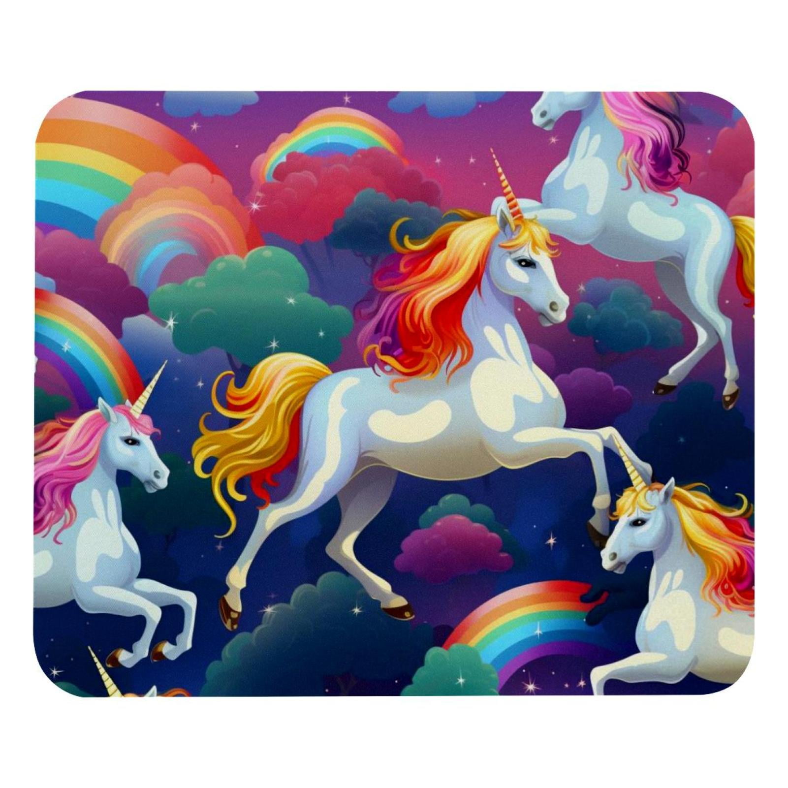 Rainbow Unicorn Mouse Pad for Wireless Mouse Home Office Desk Laptop ...