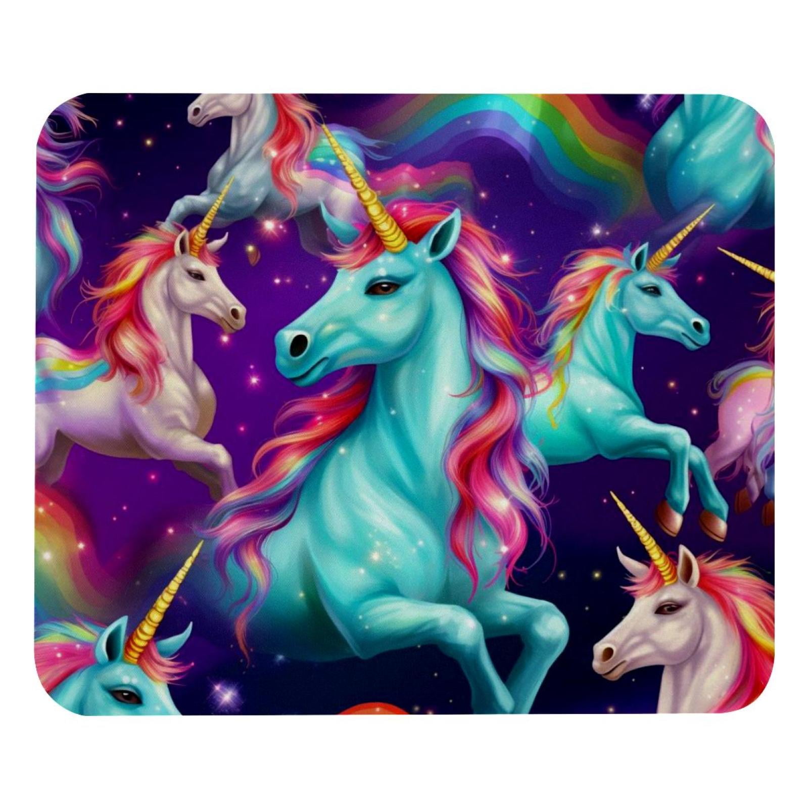 Rainbow Unicorn Mouse Pad for Wireless Mouse Home Office Desk Laptop ...
