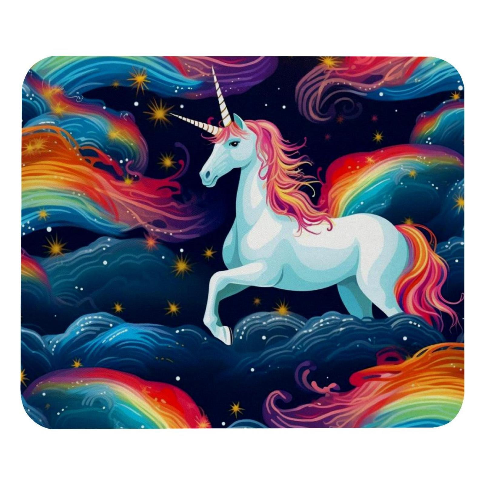 Rainbow Unicorn Mouse Pad for Wireless Mouse Home Office Desk Laptop ...