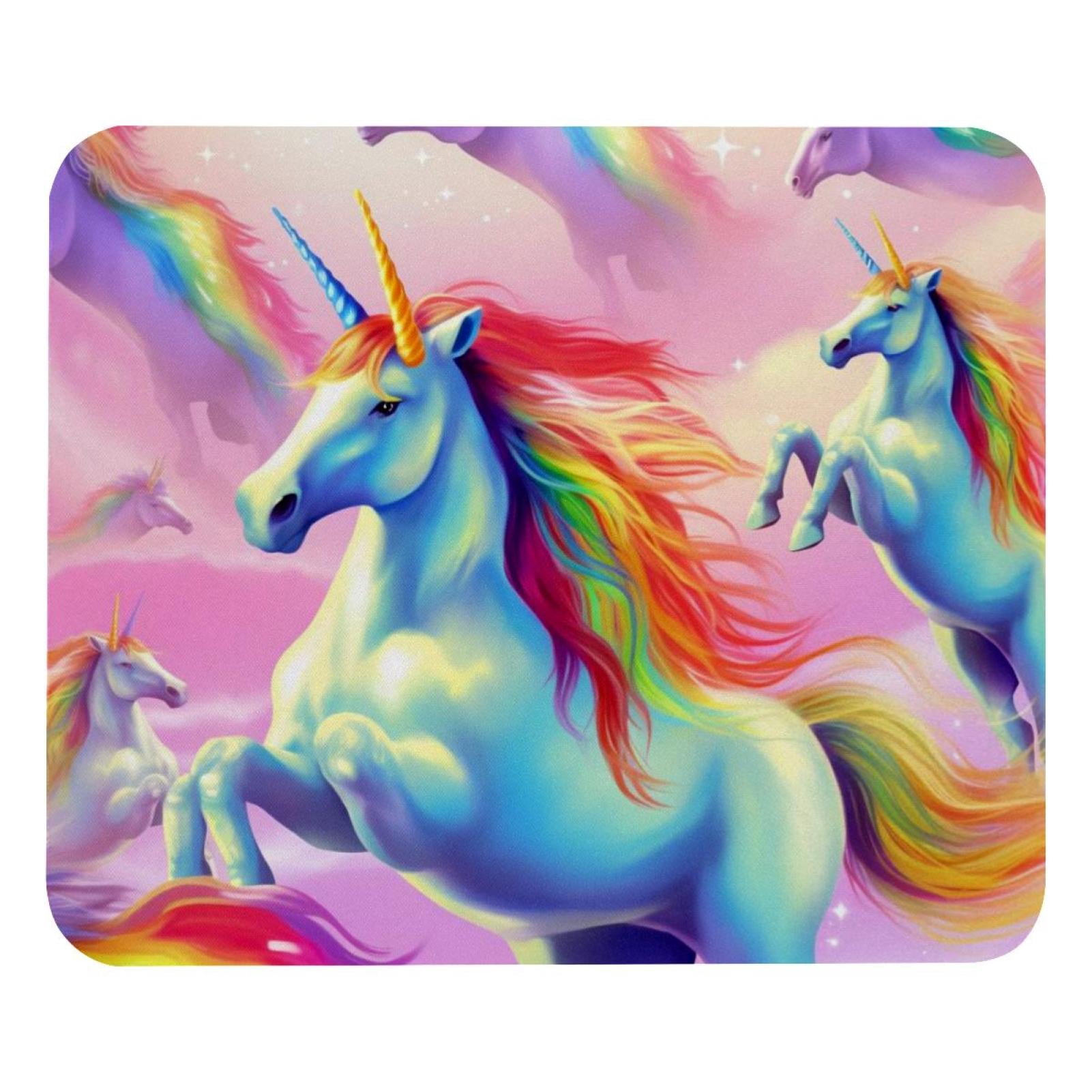 Rainbow Unicorn Mouse Pad for Wireless Mouse Home Office Desk Laptop ...