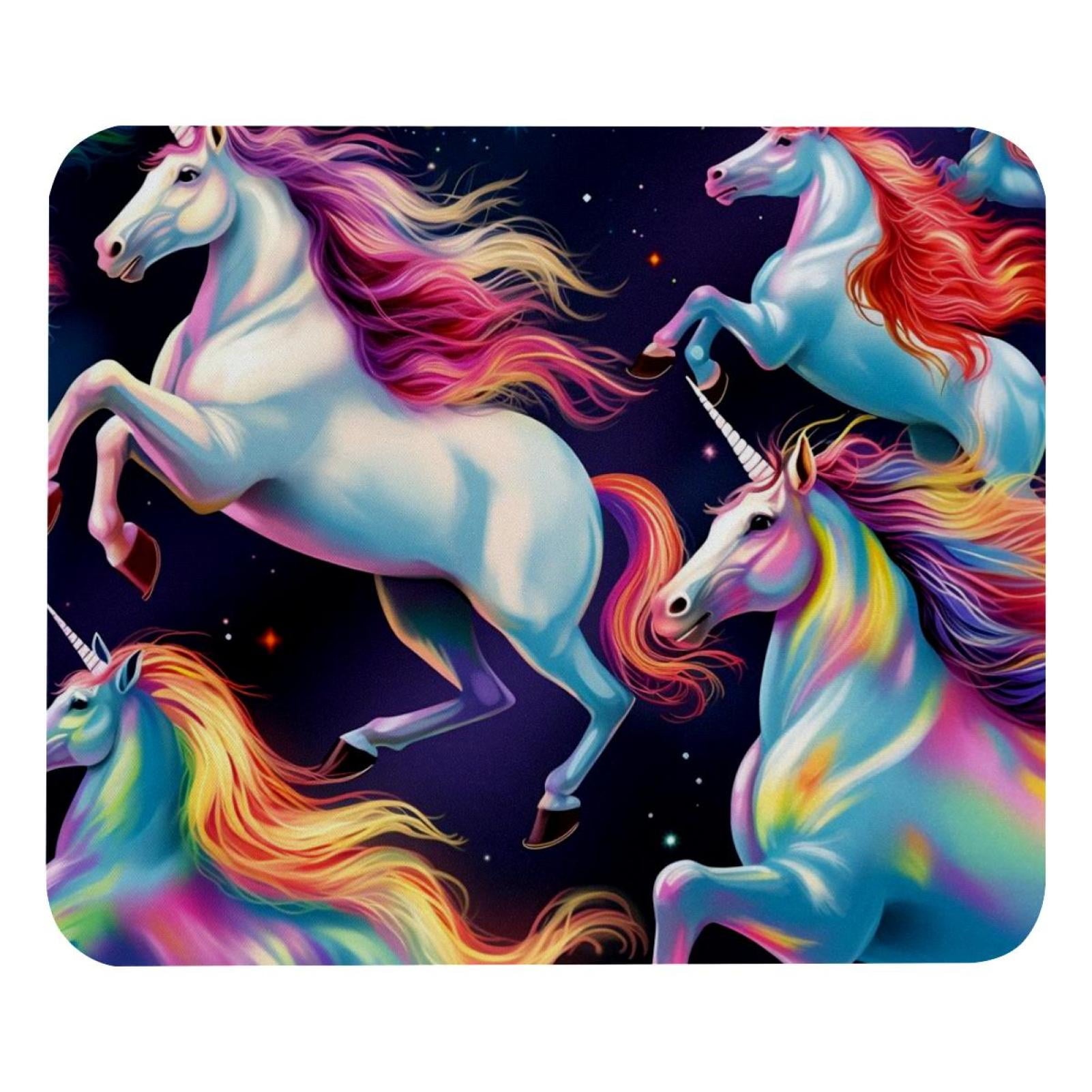 Rainbow Unicorn Mouse Pad for Wireless Mouse Home Office Desk Laptop ...