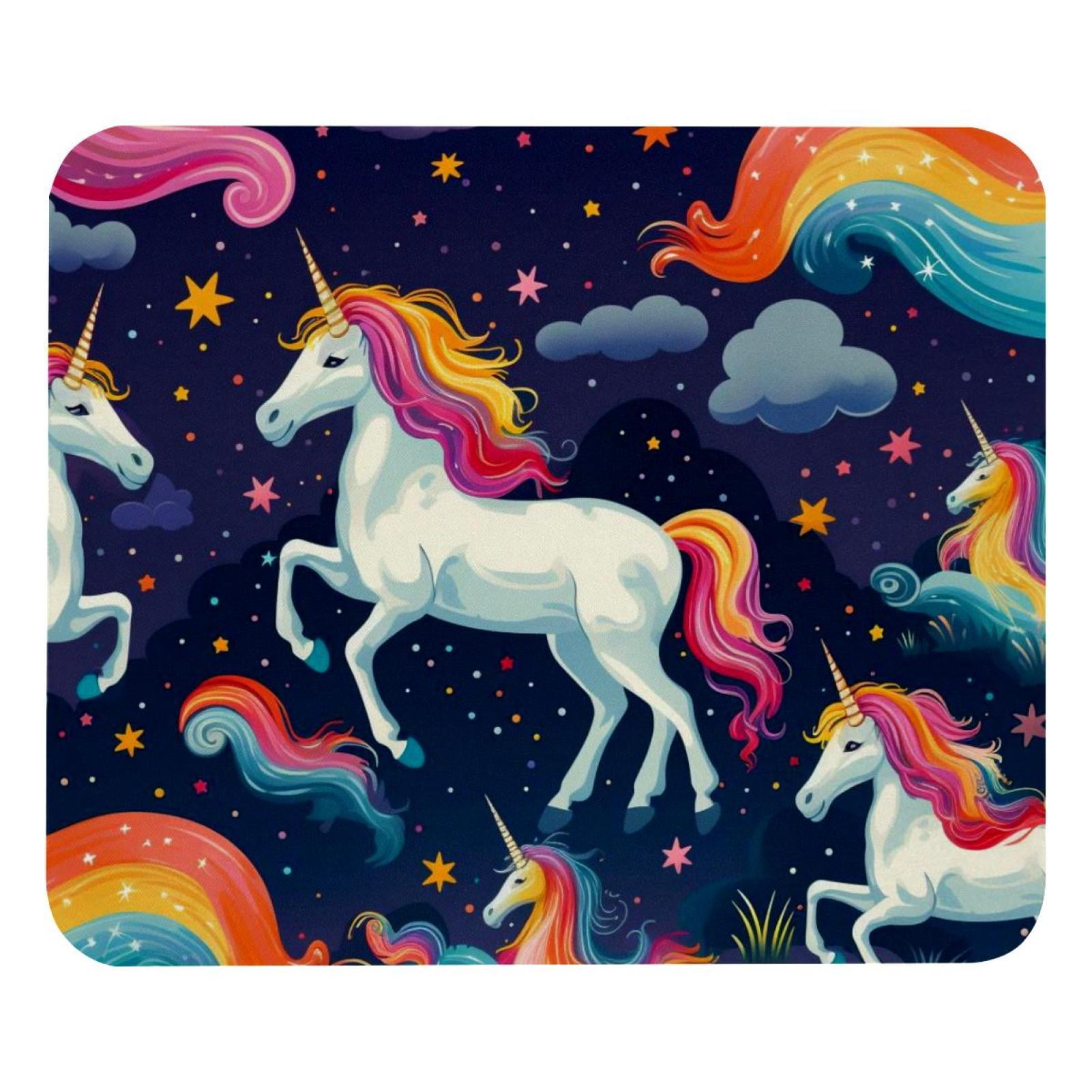 Rainbow Unicorn Mouse Pad for Wireless Mouse Home Office Desk Laptop ...