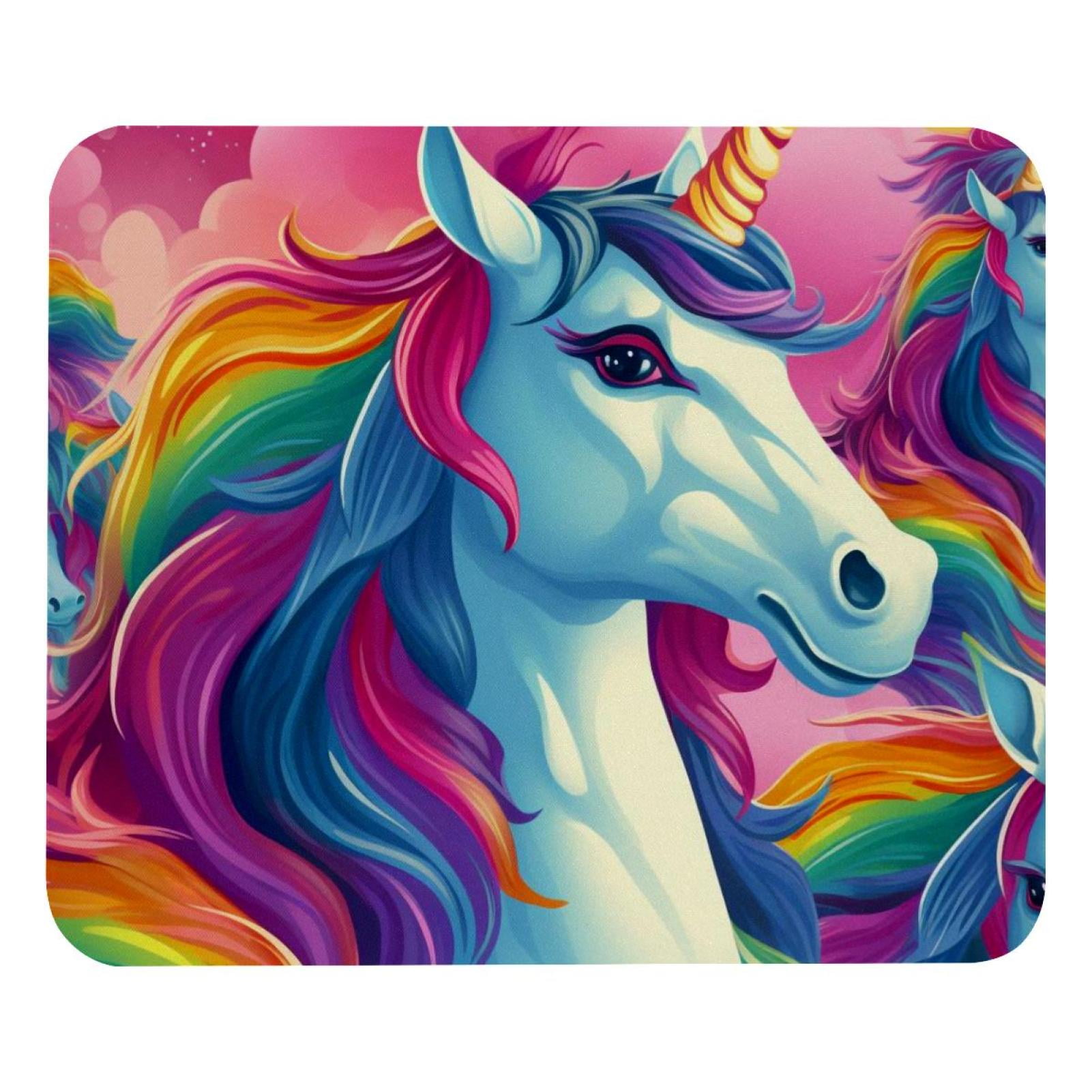 Rainbow Unicorn Mouse Pad for Wireless Mouse Home Office Desk Laptop ...