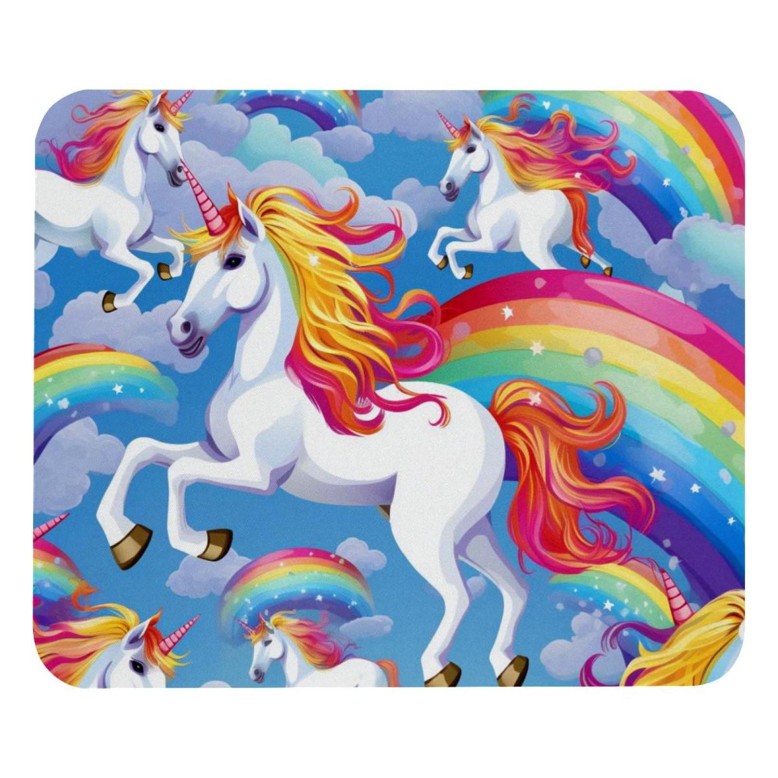Rainbow Unicorn Mouse Pad for Wireless Mouse Home Office Desk Laptop ...