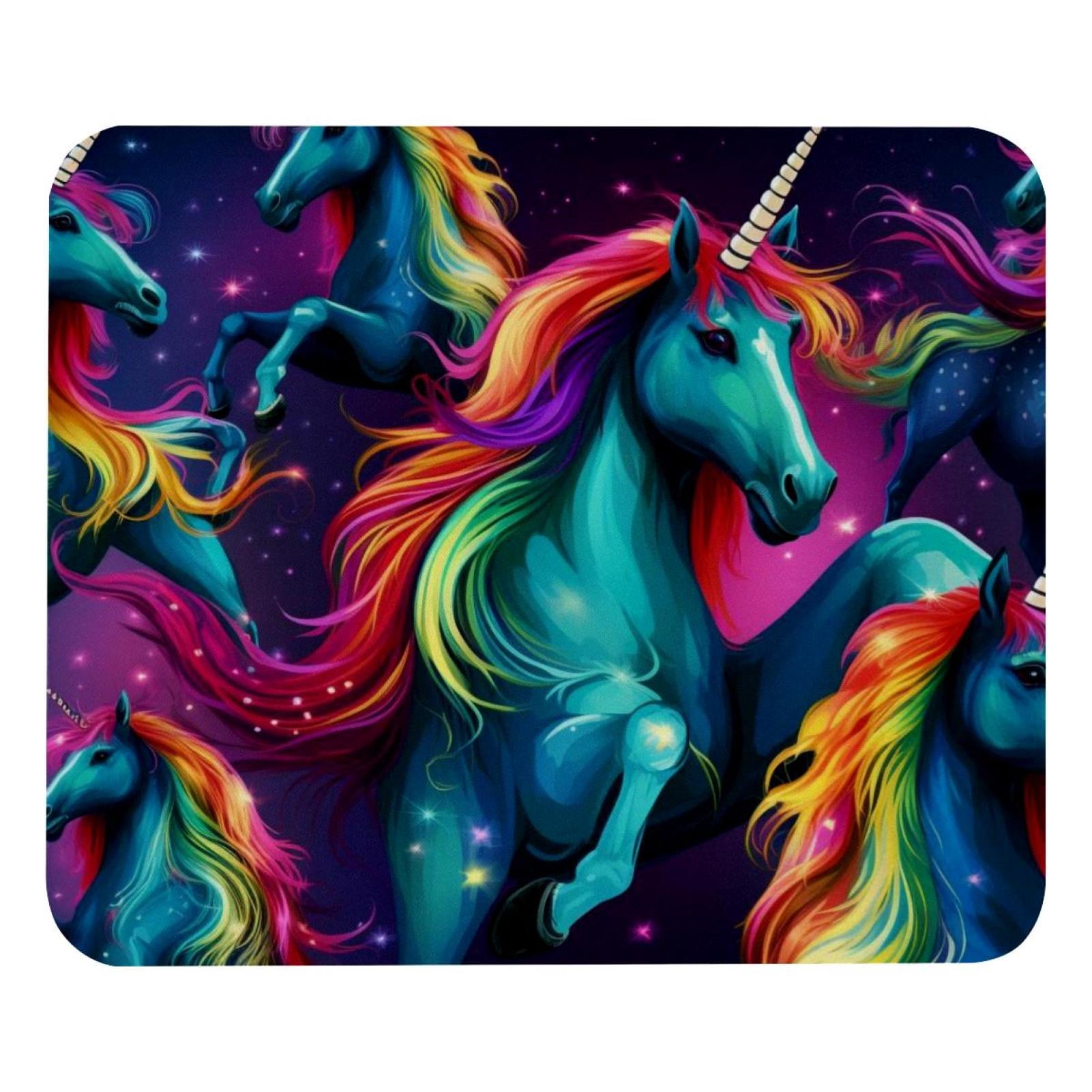 Rainbow Unicorn Mouse Pad for Wireless Mouse Home Office Desk Laptop ...