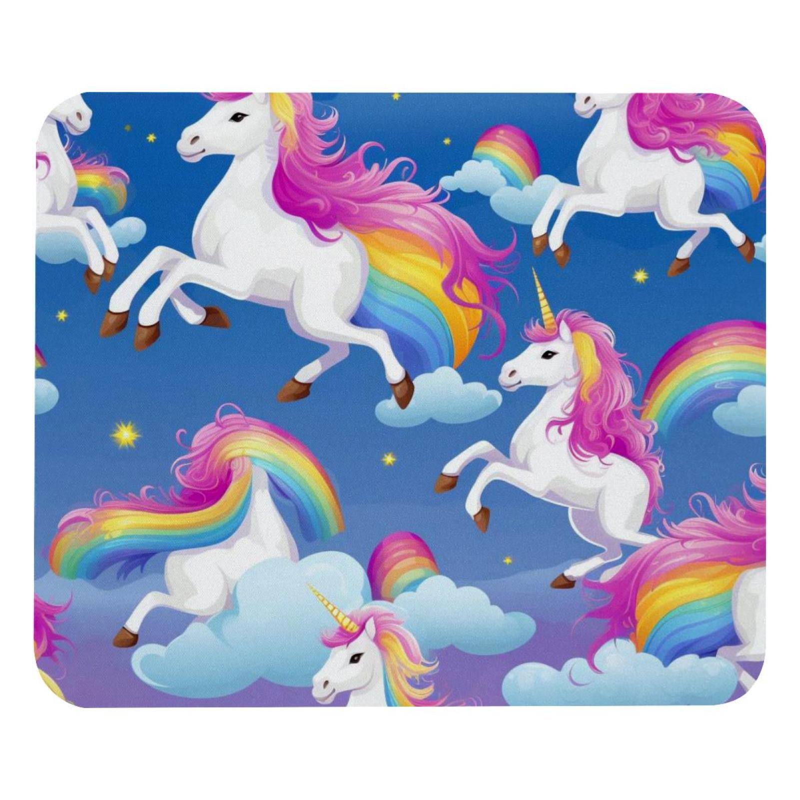 Rainbow Unicorn Mouse Pad for Wireless Mouse Home Office Desk Laptop ...