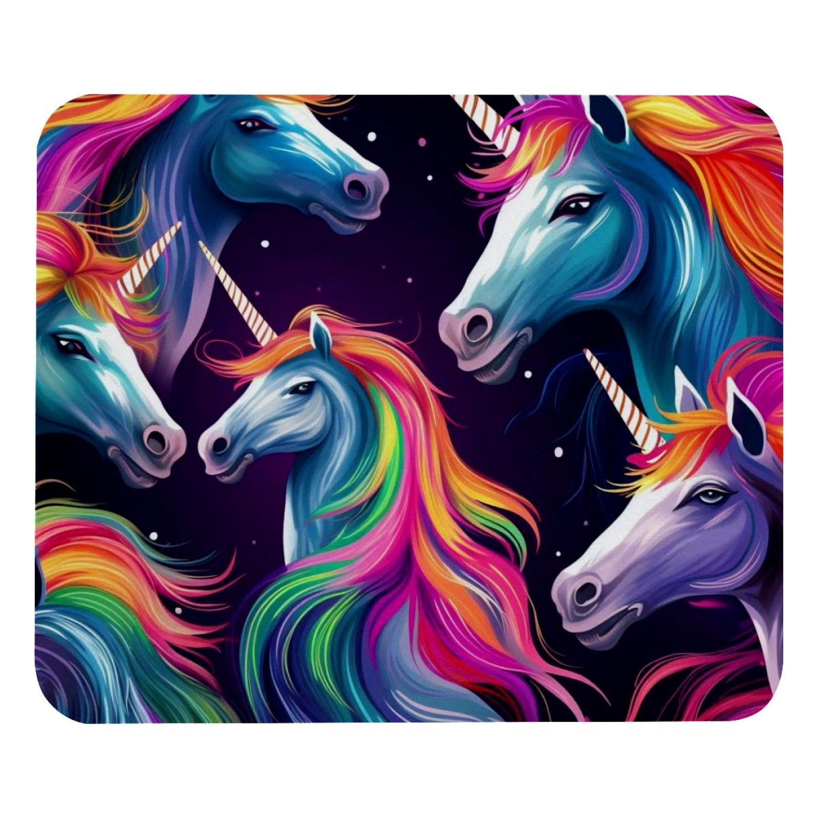 Rainbow Unicorn Mouse Pad for Wireless Mouse Home Office Desk Laptop ...