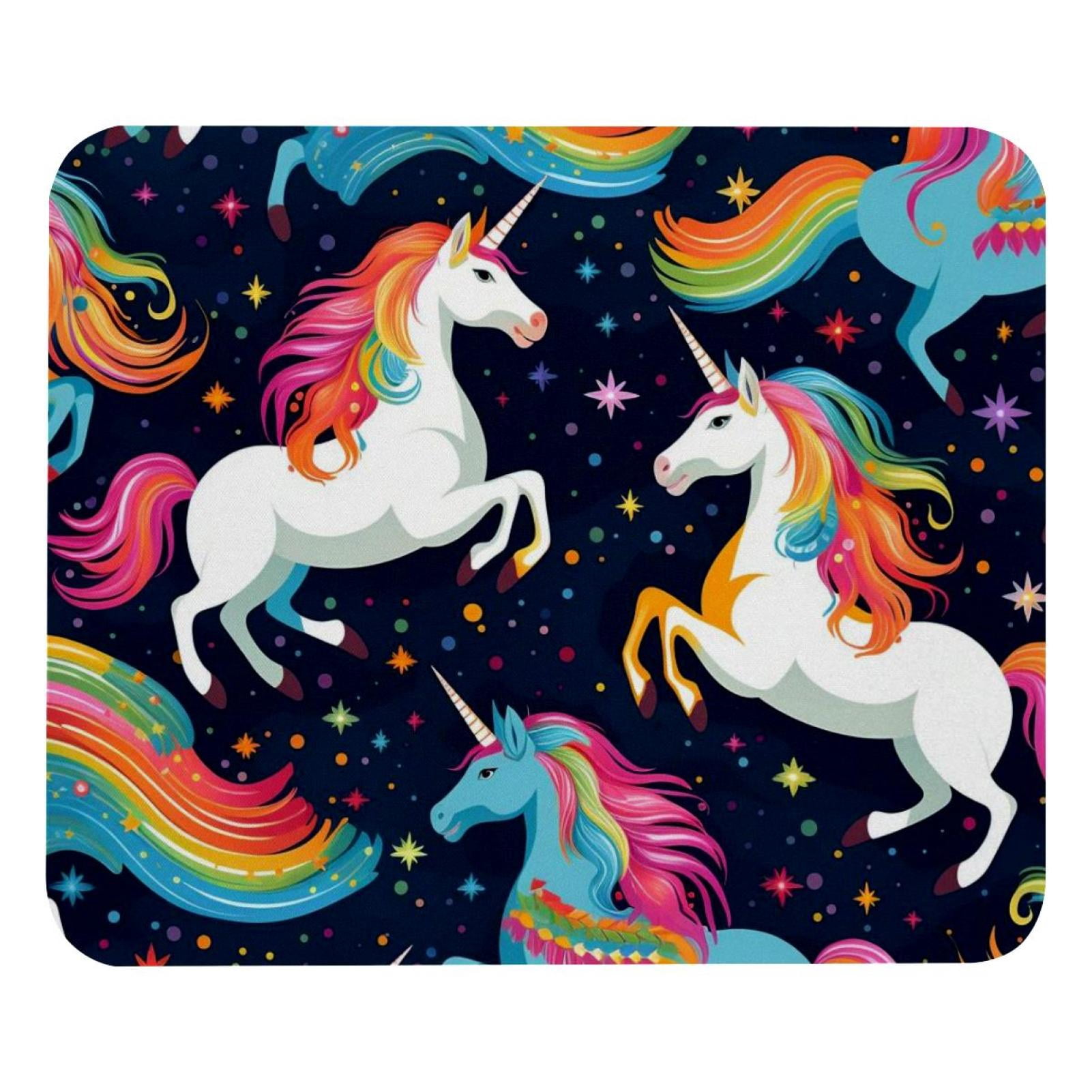 Rainbow Unicorn Mouse Pad for Wireless Mouse Home Office Desk Laptop ...