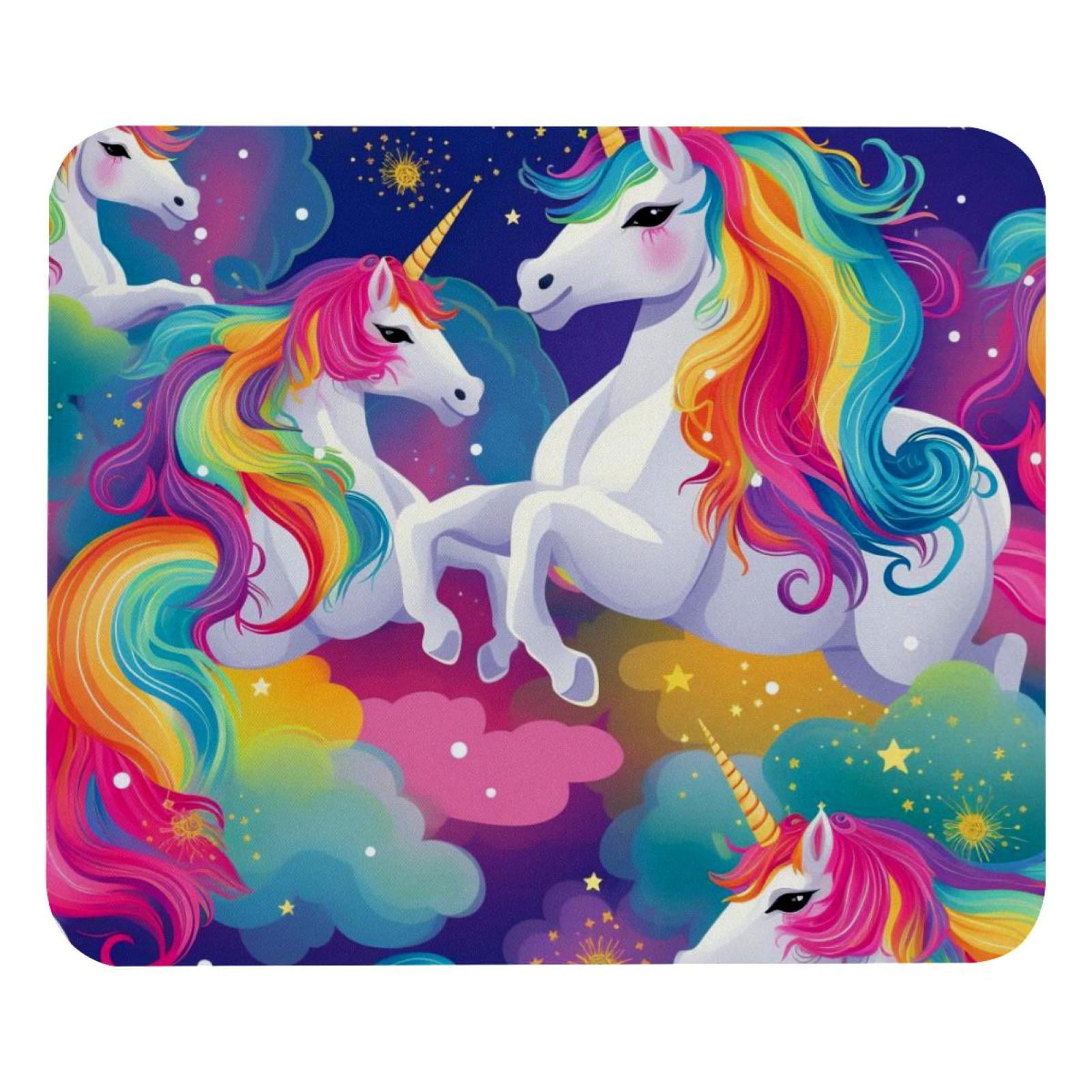 Rainbow Unicorn Mouse Pad for Wireless Mouse Home Office Desk Laptop ...