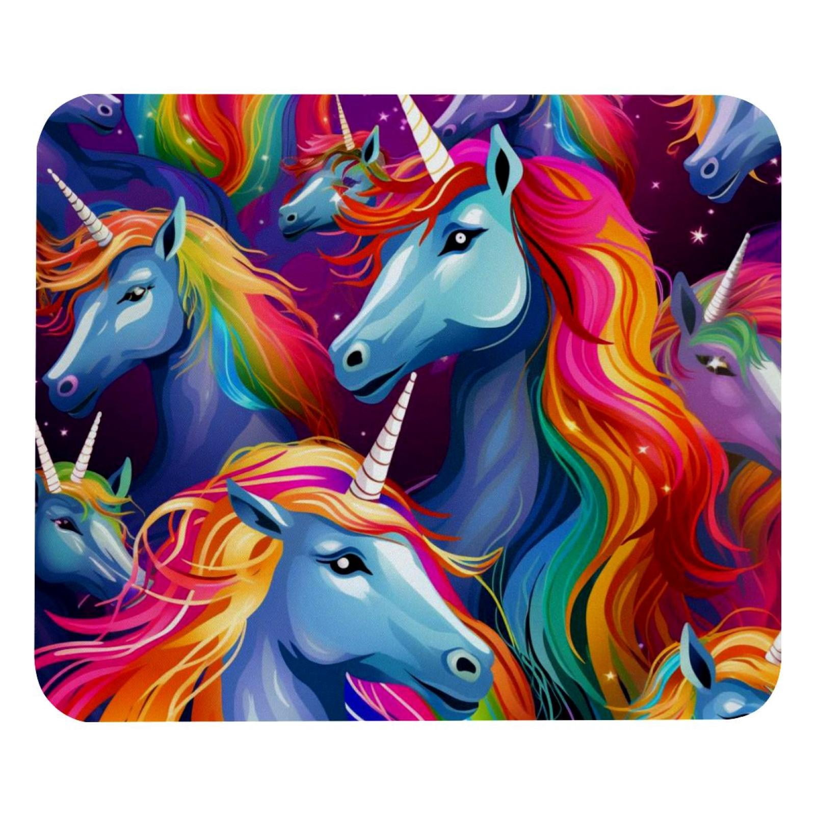 Rainbow Unicorn Mouse Pad for Wireless Mouse Home Office Desk Laptop ...