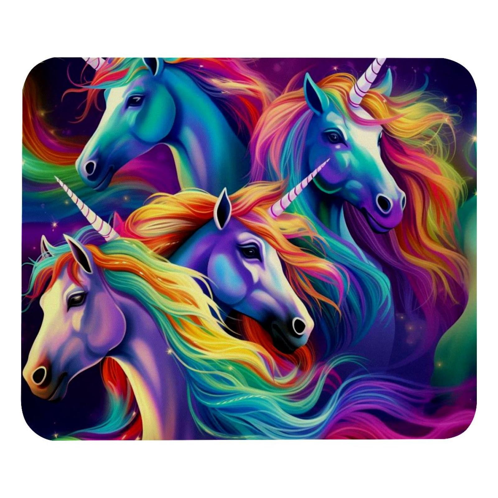 Rainbow Unicorn Mouse Pad for Wireless Mouse Home Office Desk Laptop ...