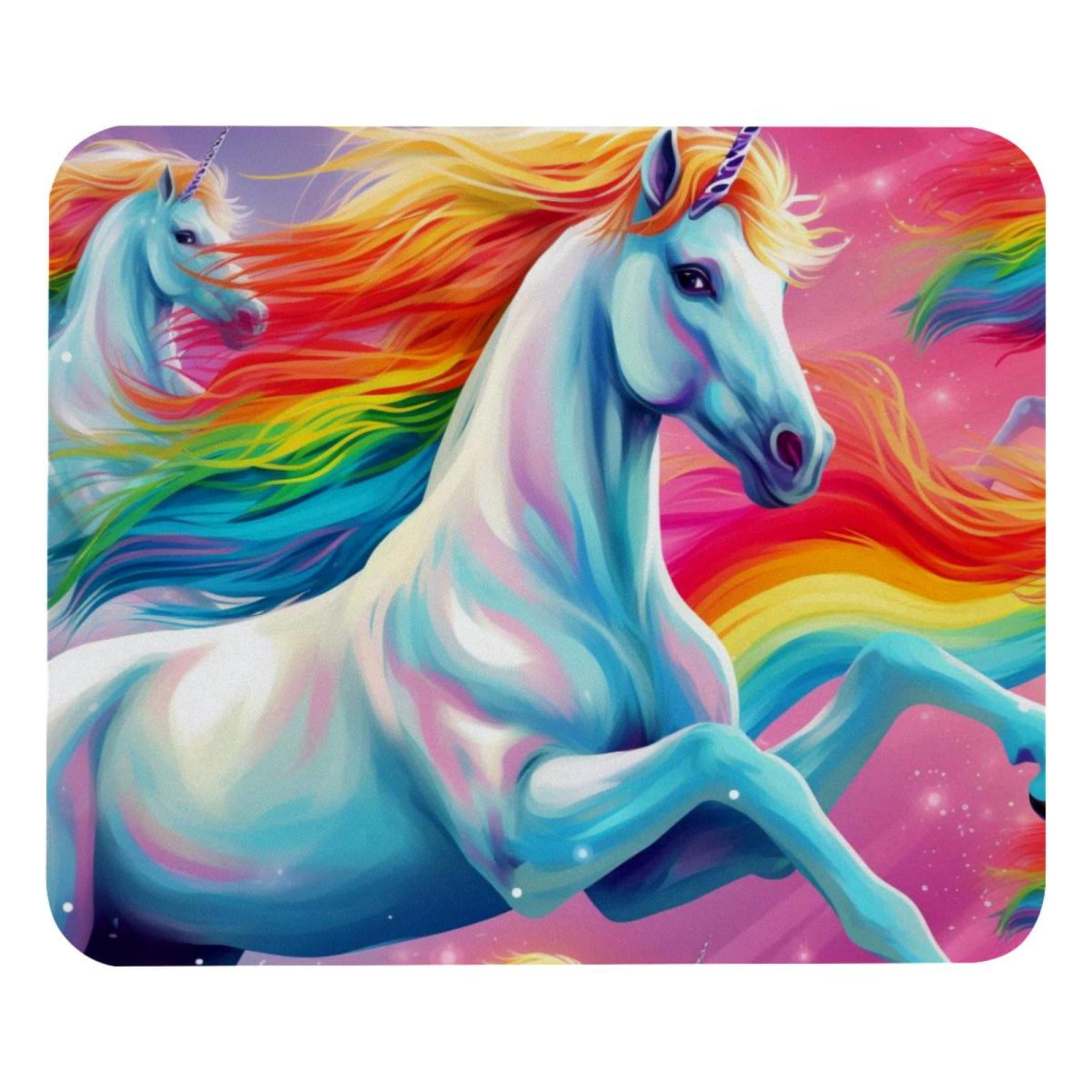 Rainbow Unicorn Mouse Pad for Wireless Mouse Home Office Desk Laptop ...