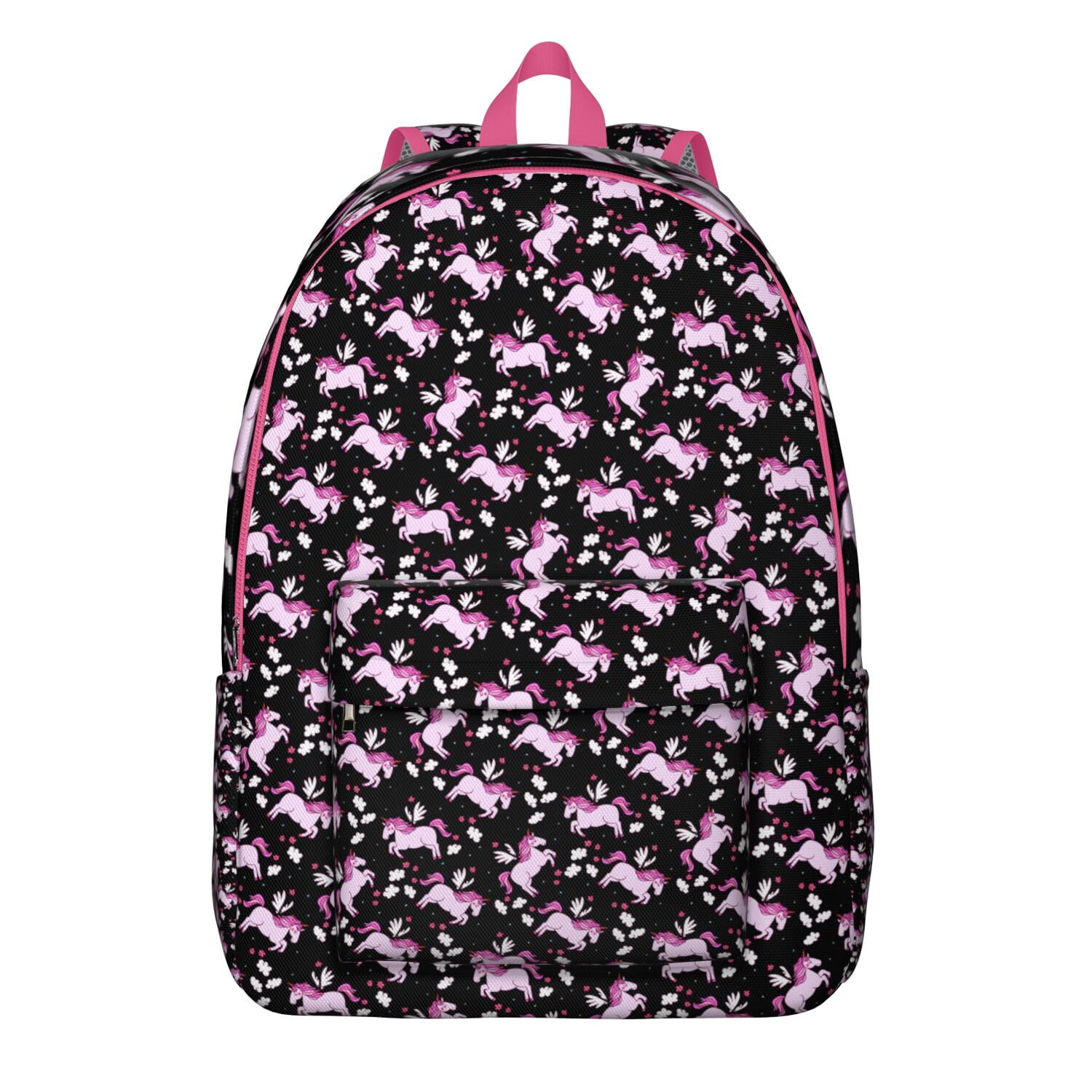 Rainbow Unicorn School Backpack, Waterproof Bookbag with Cute Cartoon ...