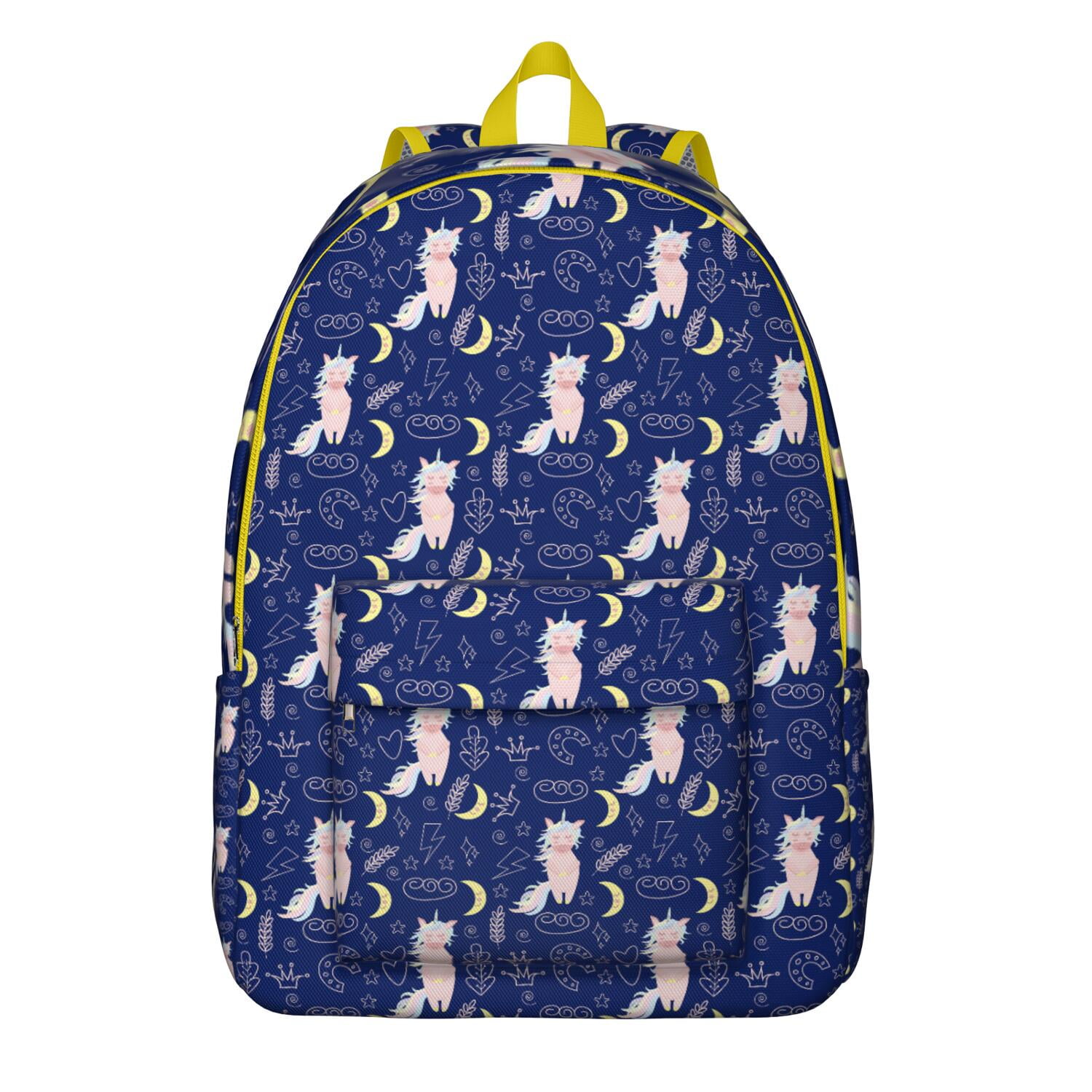 Rainbow Unicorn School Backpack, Waterproof Bookbag with Cute Cartoon ...