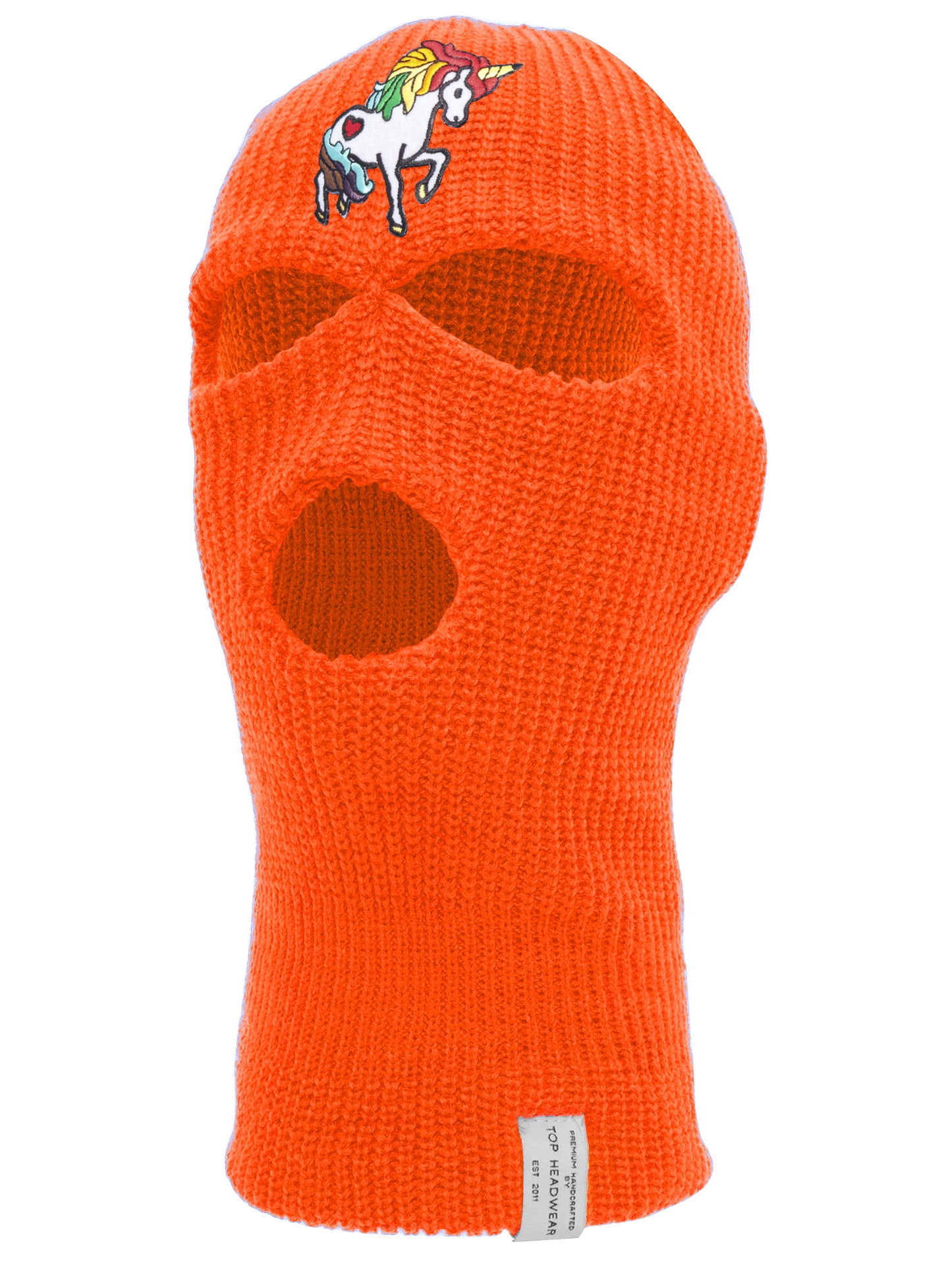 Rainbow Unicorn Ski 3 Hole Mask, Neon Orange - Walmart.com