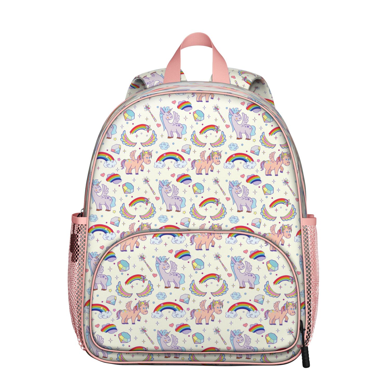 Rainbow Unicorn Theme Student Backpack – Watercolor Unicorn Artwork ...