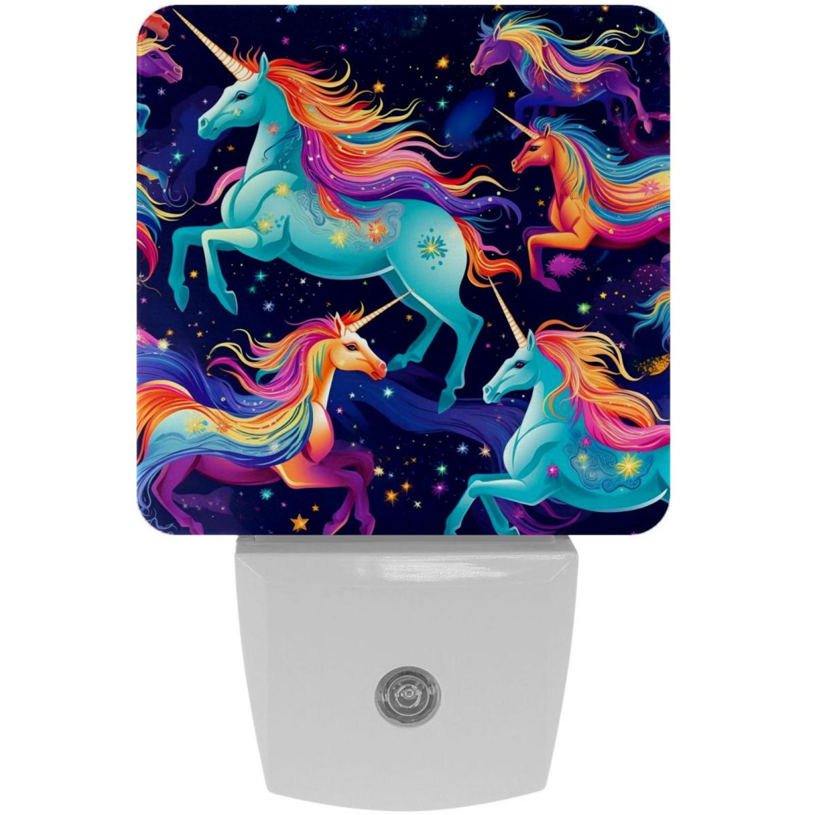 Rainbow Unicorns Enhance Your Space with LED Square Night Lights - Versatile & Stylish ...