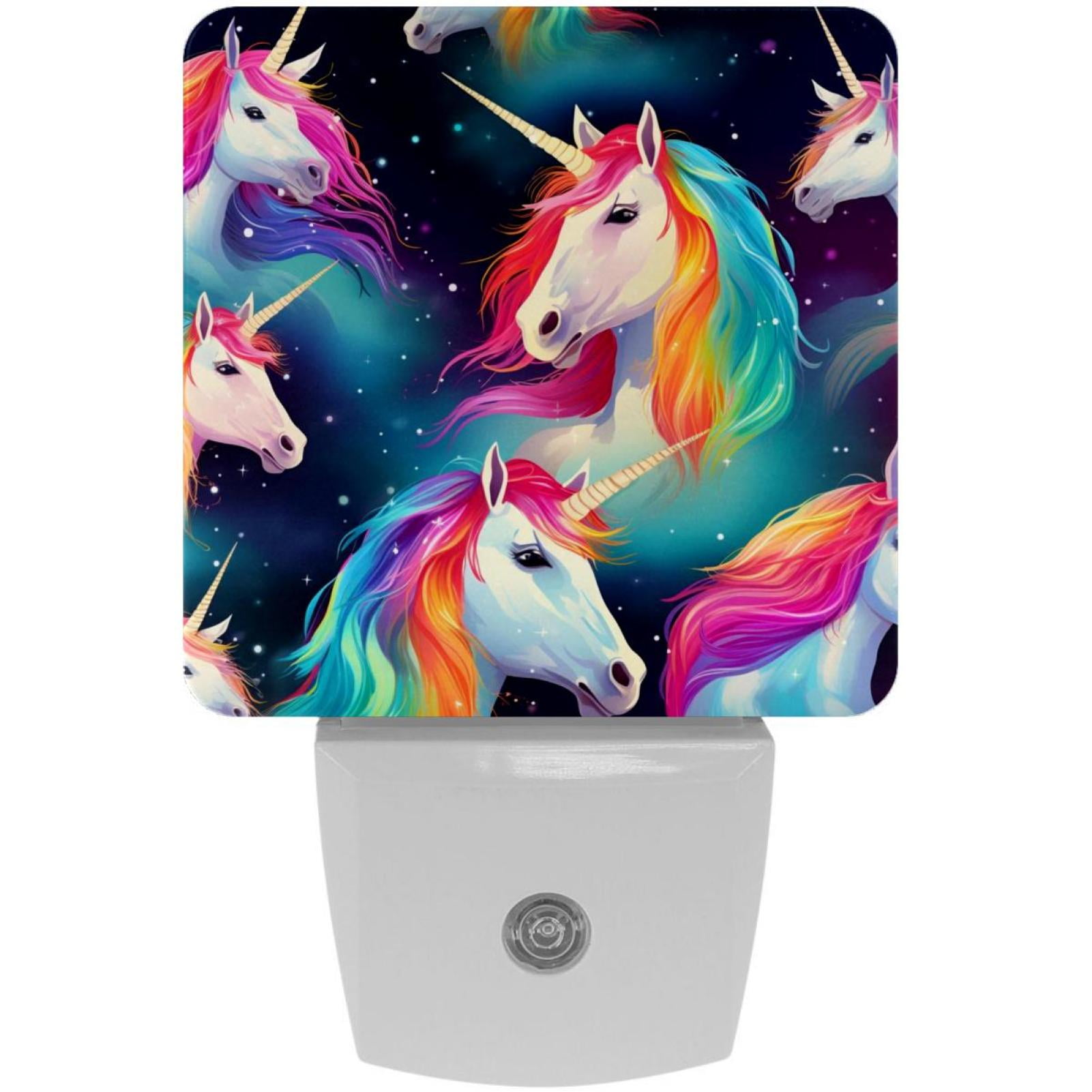 Rainbow Unicorns Enhance Your Space with LED Square Night Lights ...