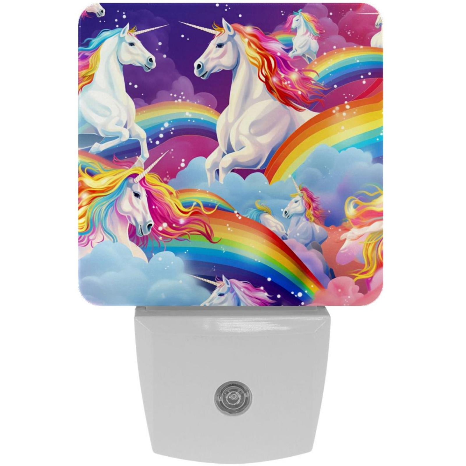 Rainbow Unicorns LED Square Night Light - Compact and Energy Efficient ...