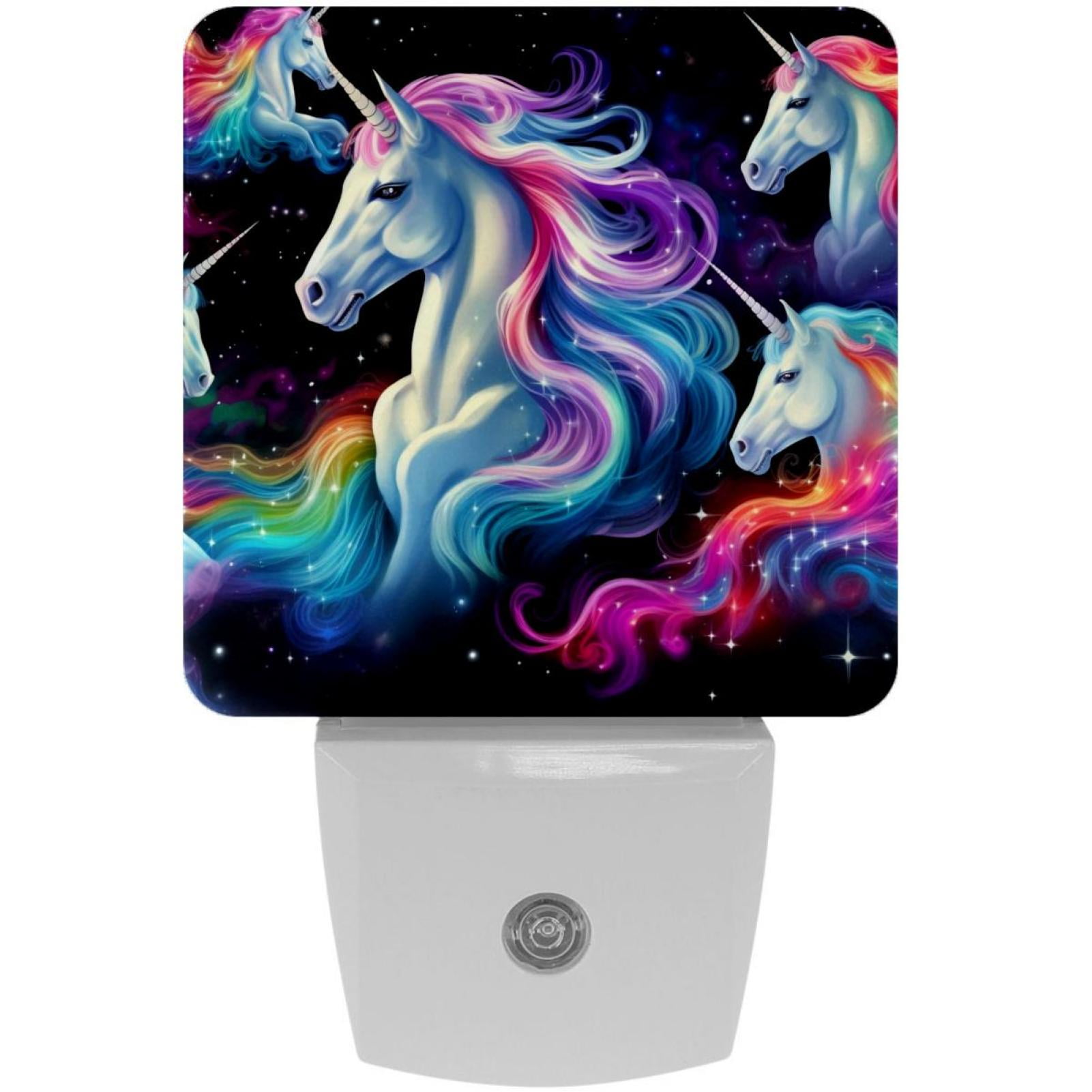 Rainbow Unicorns LED Square Night Light - Compact and Energy Efficient ...