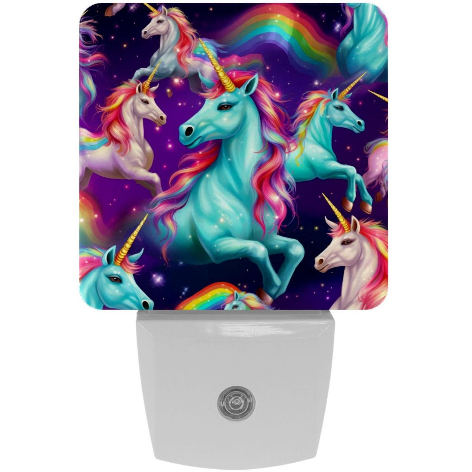 Rainbow Unicorns LED Square Night Light - Compact and Energy Efficient ...