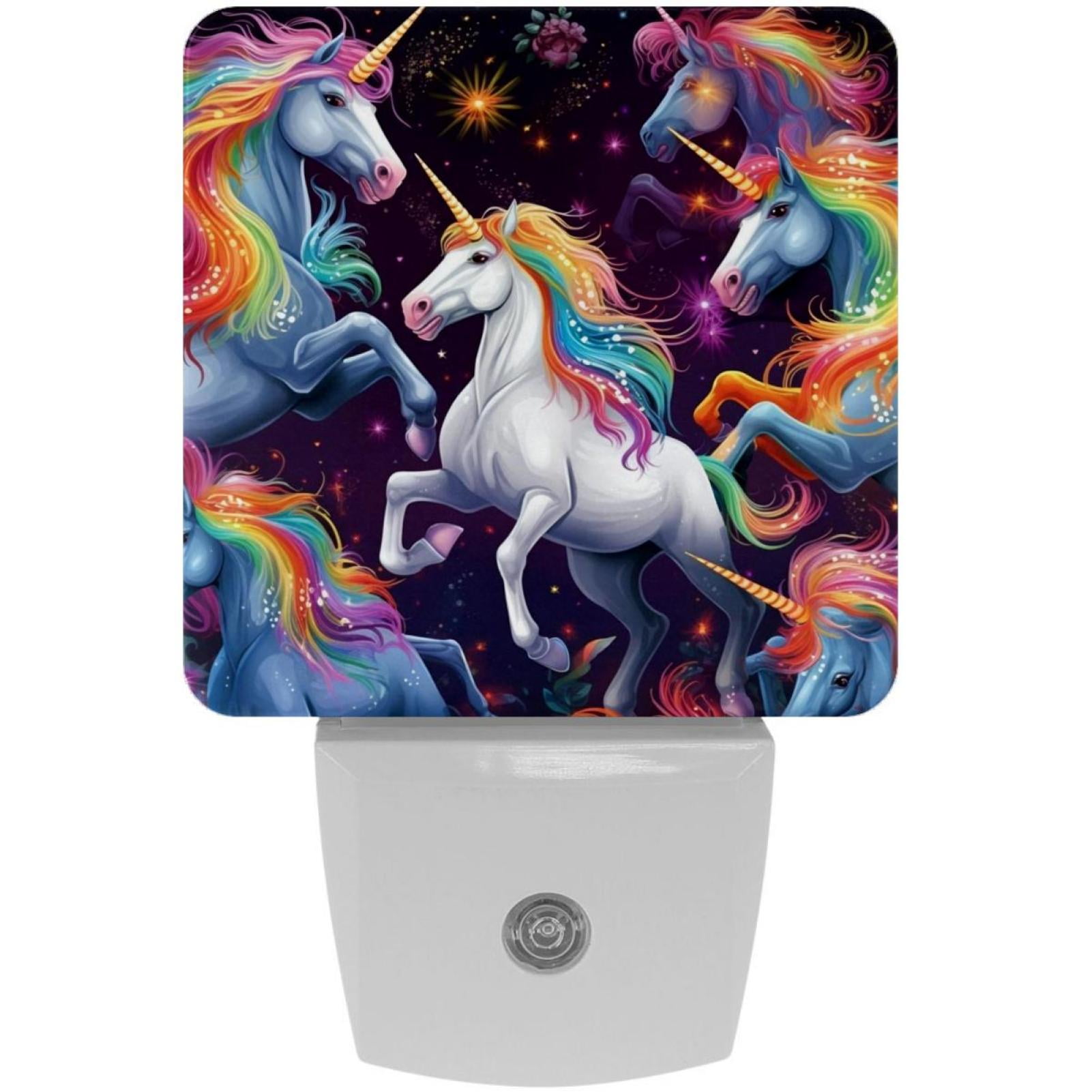Rainbow Unicorns LED Square Night Light - Compact and Energy Efficient ...