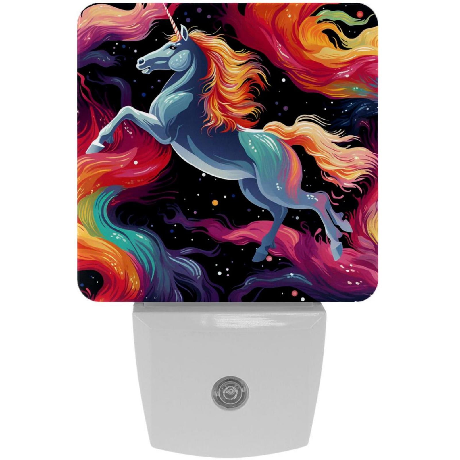 Rainbow Unicorns LED Square Night Light - Energy Efficient and Stylish ...