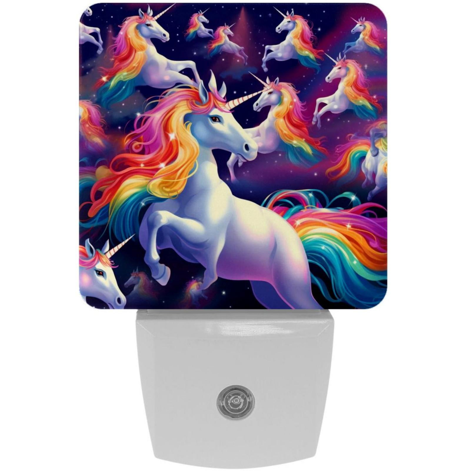 Rainbow Unicorns LED Square Night Lights: Compact and Energy-Efficient ...