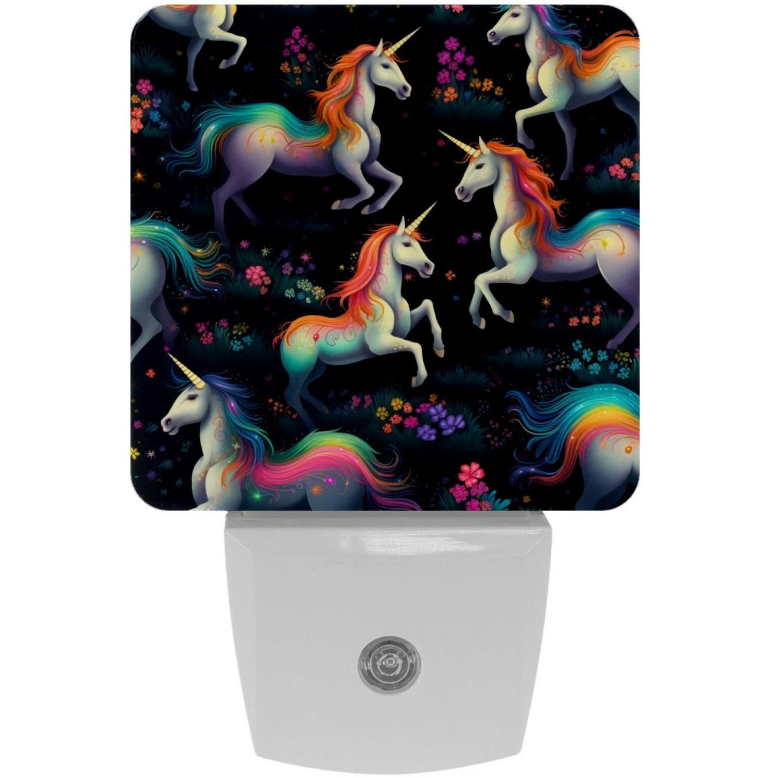 Rainbow Unicorns LED Square Night Lights - Elegant and Energy Efficient ...