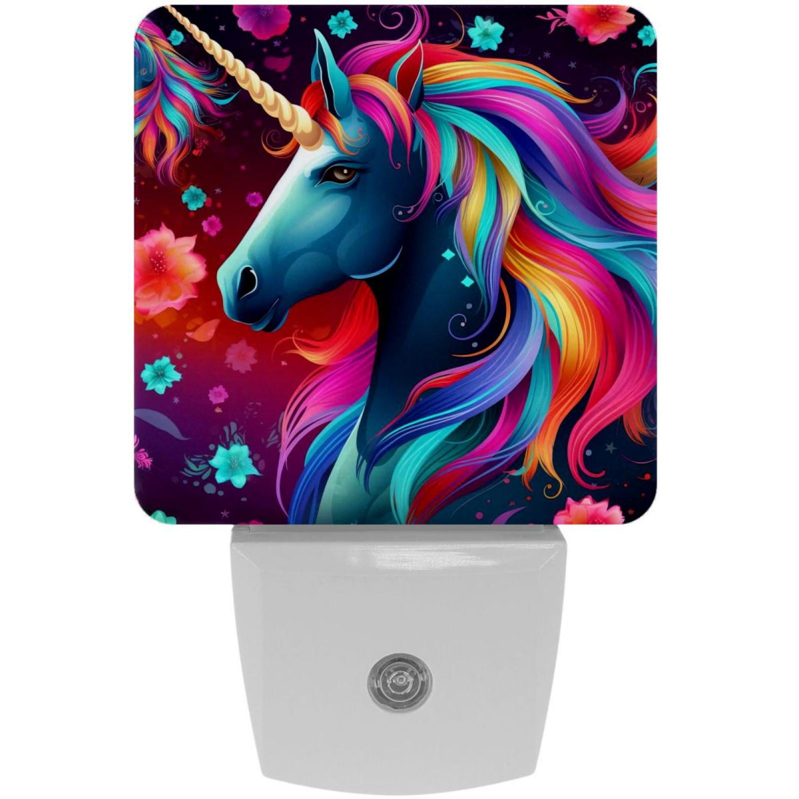 Rainbow Unicorns LED Square Night Lights - Energy Efficient and ...