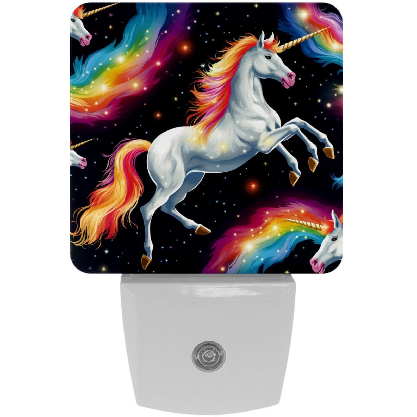 Rainbow Unicorns LED Square Night Lights - Energy Efficient & Elegant ...