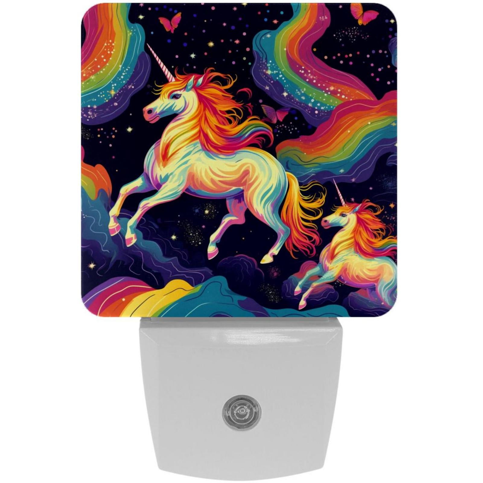 Rainbow Unicorns LED Square Night Lights - Energy Efficient and Stylish ...