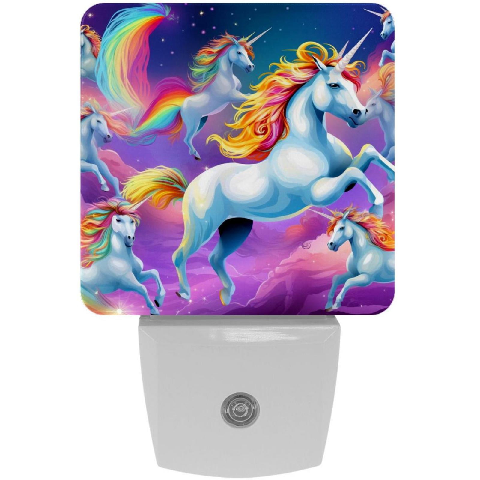 Rainbow Unicorns LED Square Night Lights - Energy Efficient and Stylish ...