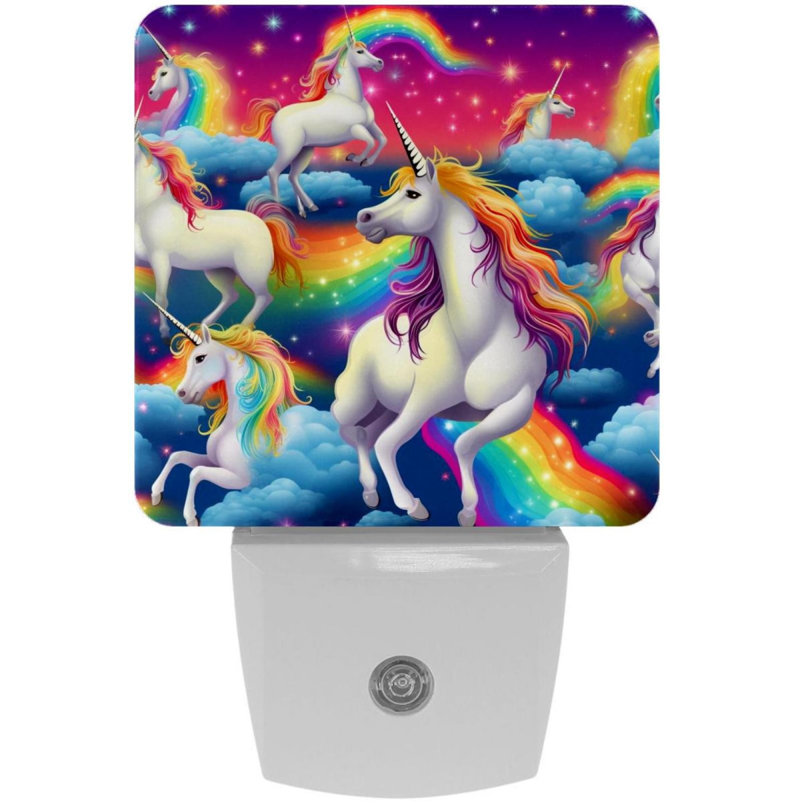 Rainbow Unicorns LED Square Night Lights - Energy Efficient and Stylish ...