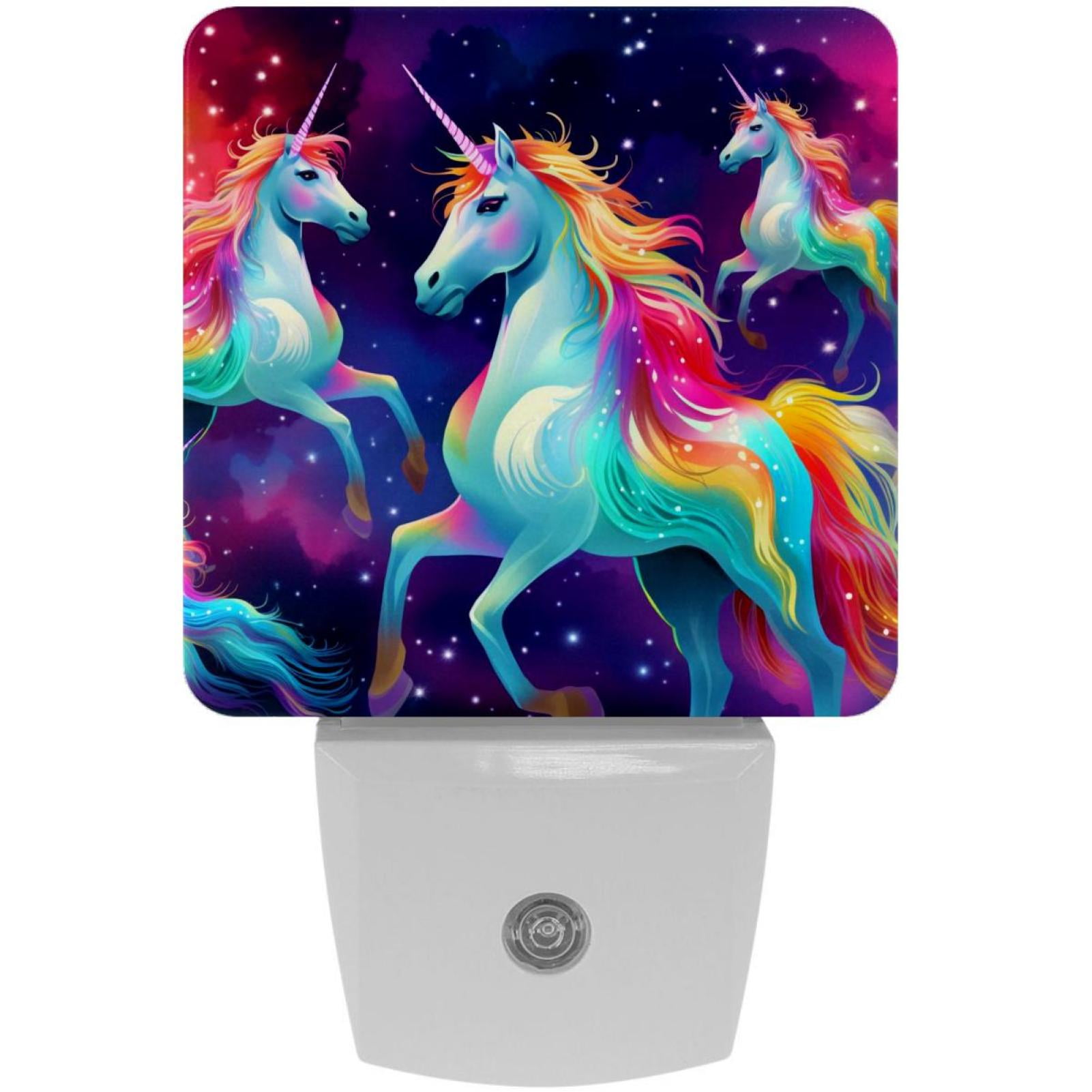 Rainbow Unicorns LED Square Night Lights - Energy Efficient and Stylish ...