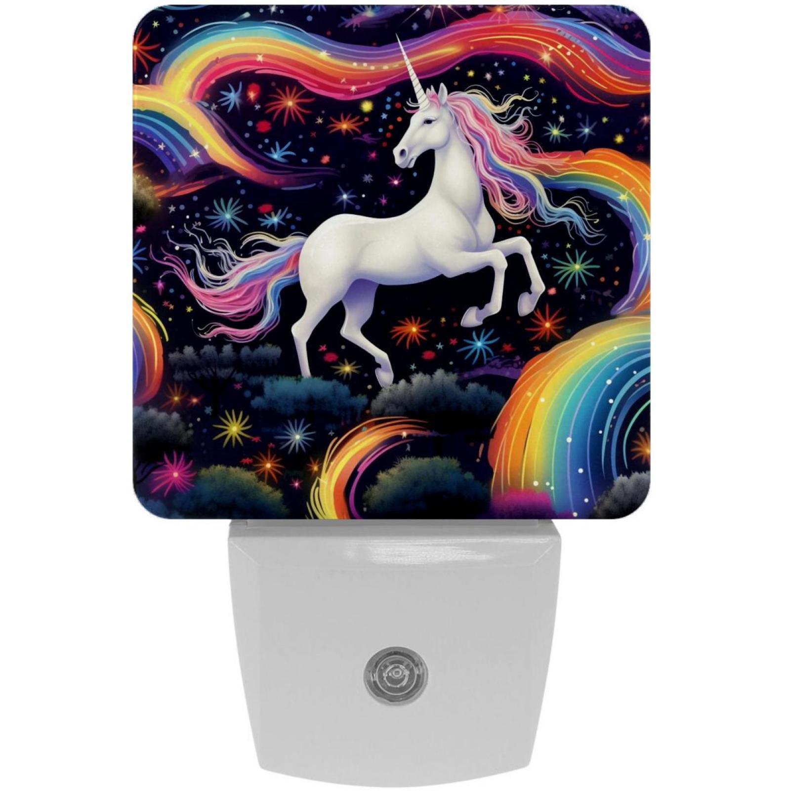 Rainbow Unicorns LED Square Night Lights - Illuminating Your Space with ...