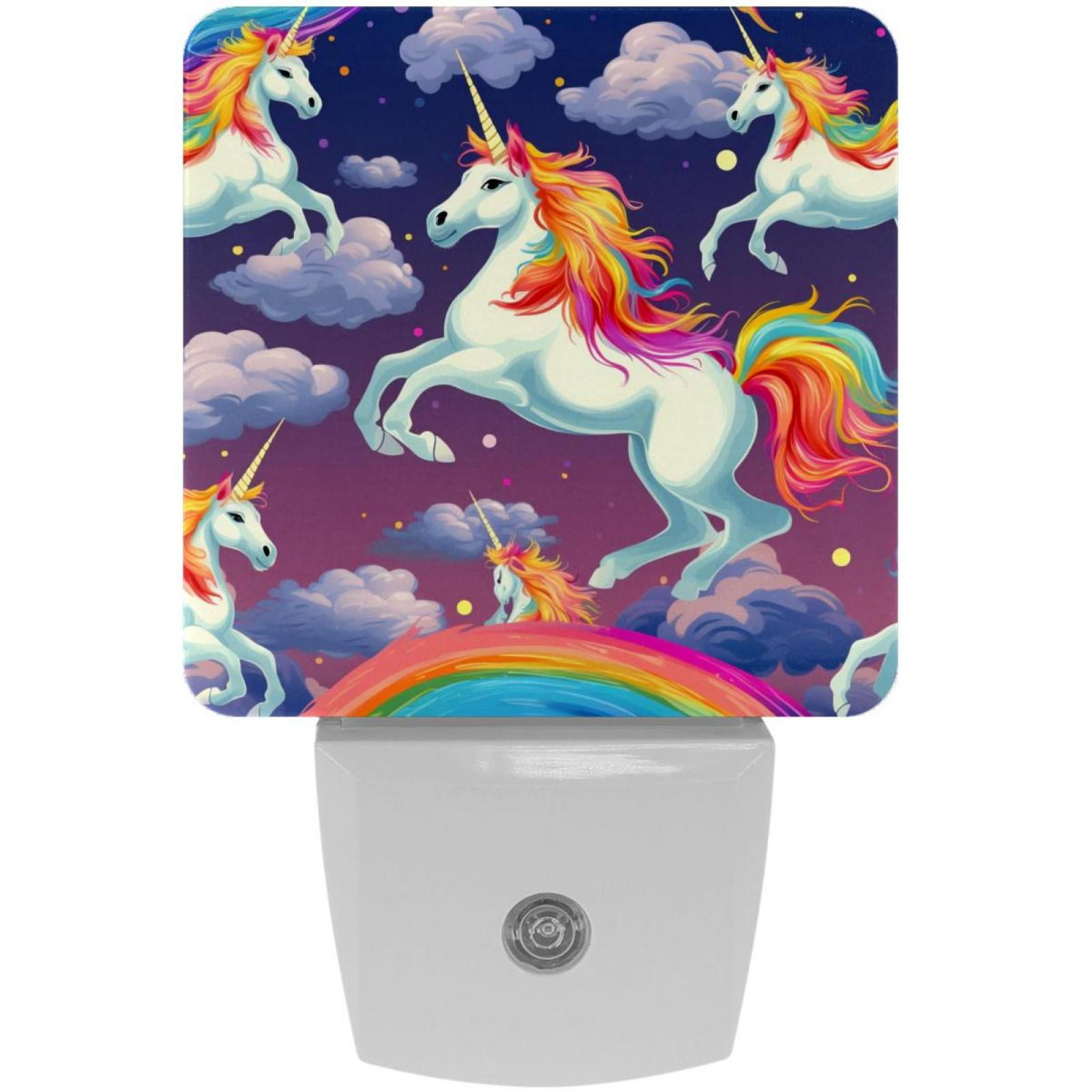 Rainbow Unicorns LED Square Night Lights: Innovative Illumination for a ...